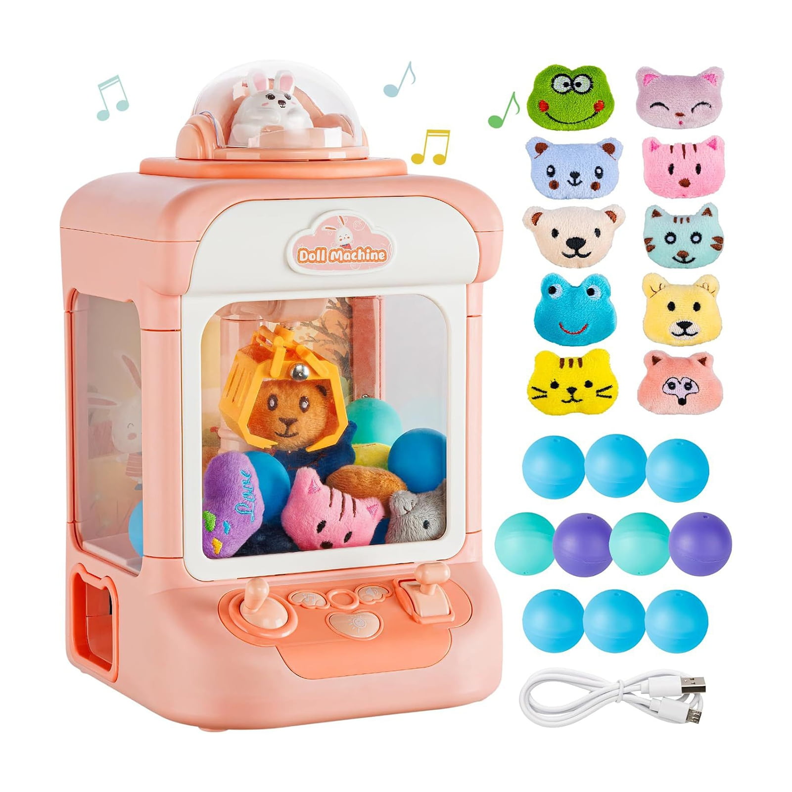 Kids Mini Claw Machine with 20 Mini Toys - Electronic Arcade Candy ...