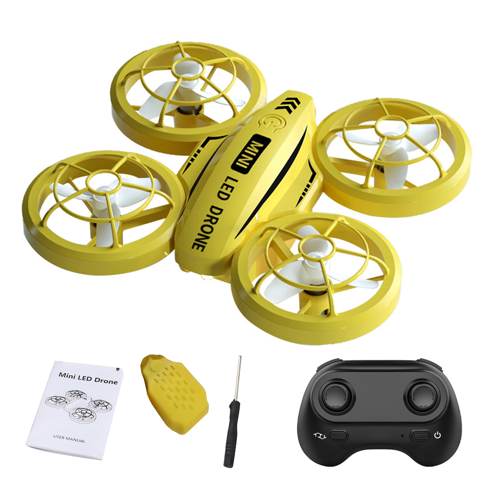 Kids Mini Drone Remote Control Colorful LED Quadcopter 360° Flip Children Shockproof Full ...