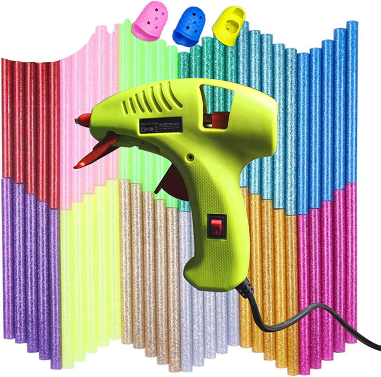 Kids Mini Hot Glue Gun with 60 Pack Colored Glue Sticks - Melting ...