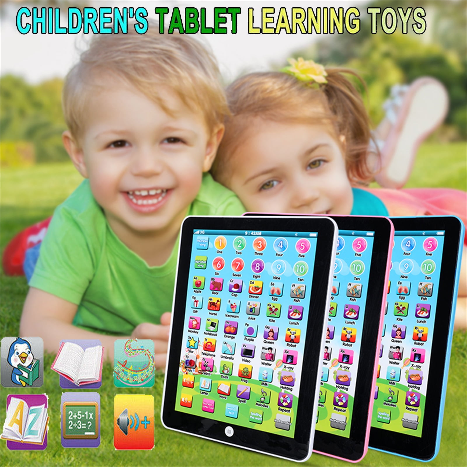 Kids Mini Learning Tablet Toddler Electronic Play Tablet,a-z Alphabet ...