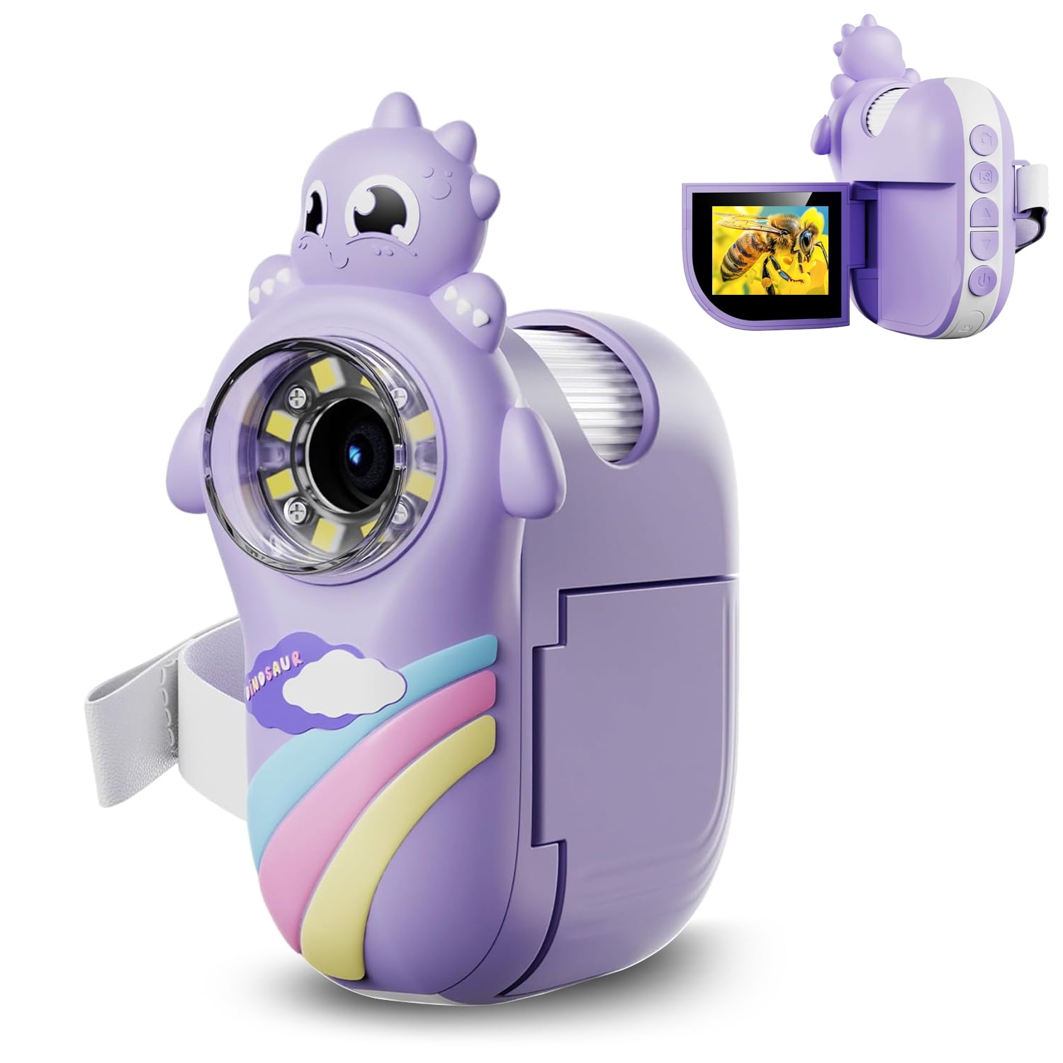 Rirool Kids Miniscope, 1000X Portable Digital Microscope, 2-Inch LCD ...