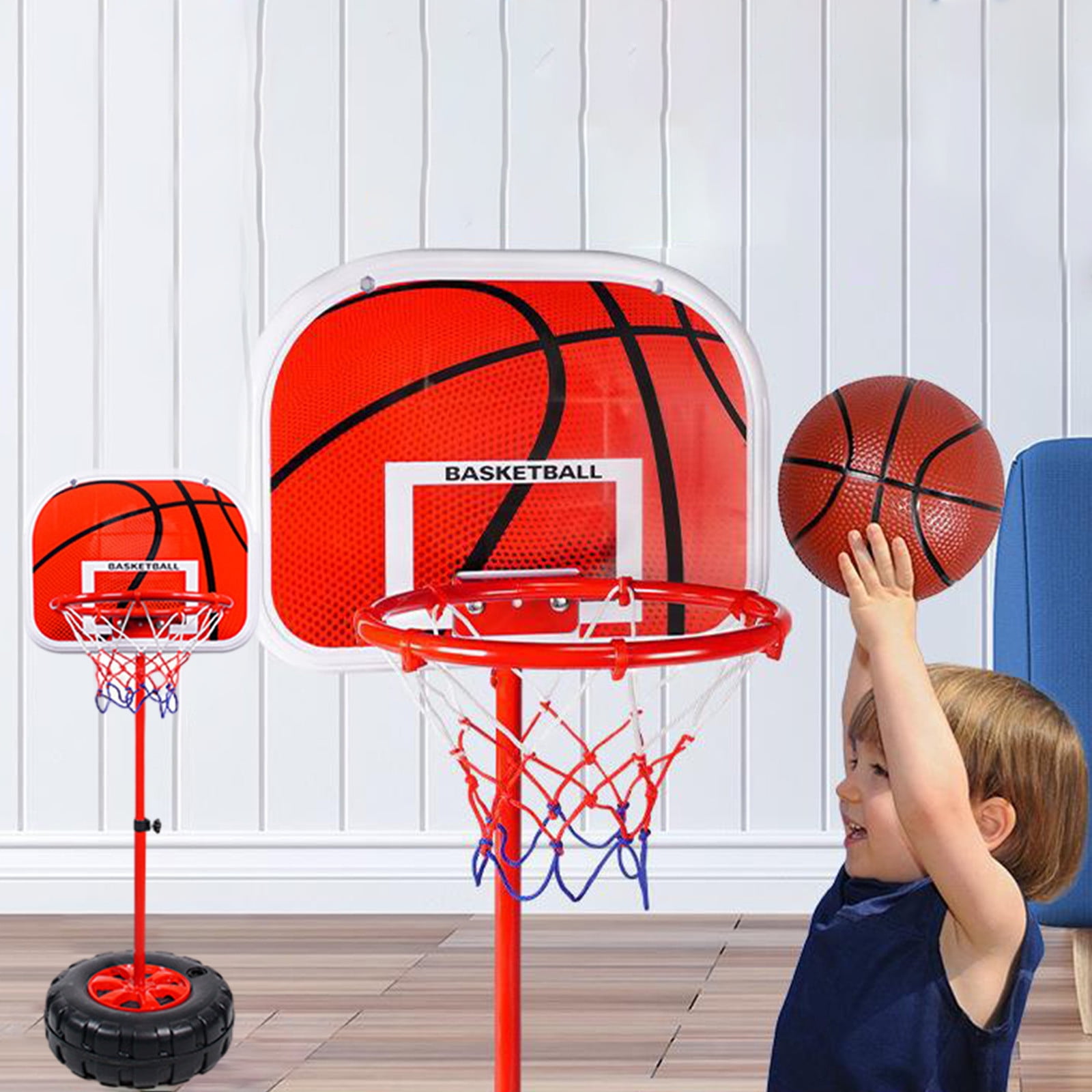 Kids Mobile Basketball Hoop With Fillable Base Indoor Outdoor Portable ...