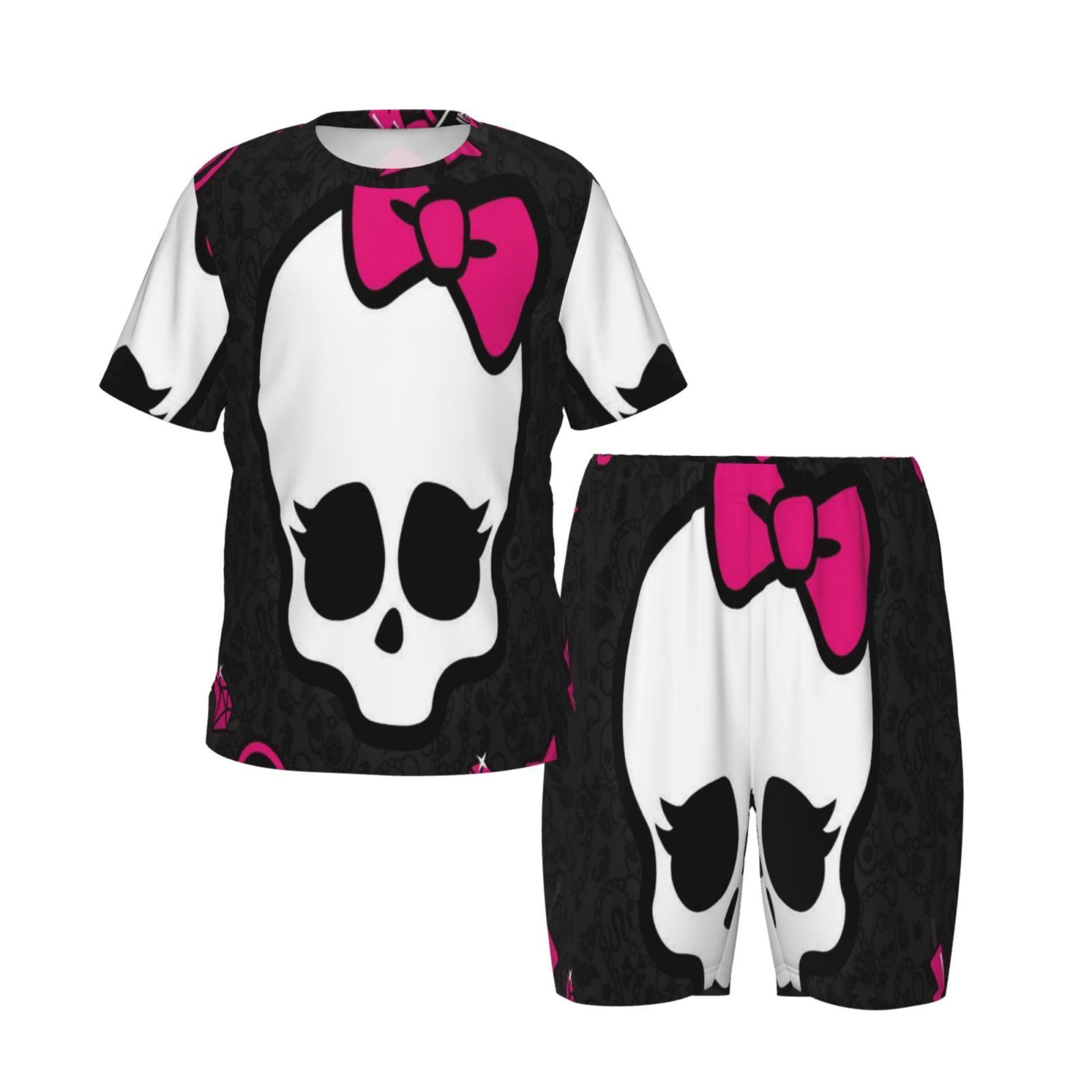 Kids Mon-Ster High Pajama Set Kids Cartoon Tee Shirt And Short Set 2PCS ...