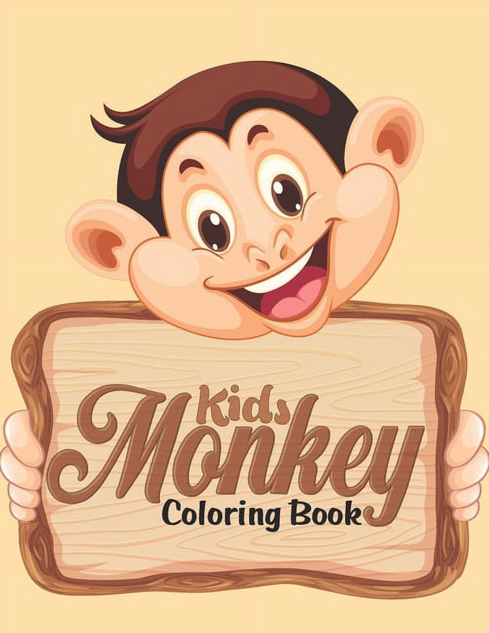 Kids Monkey Coloring Book: Funny Monkey Patterns Colouring Activity ...