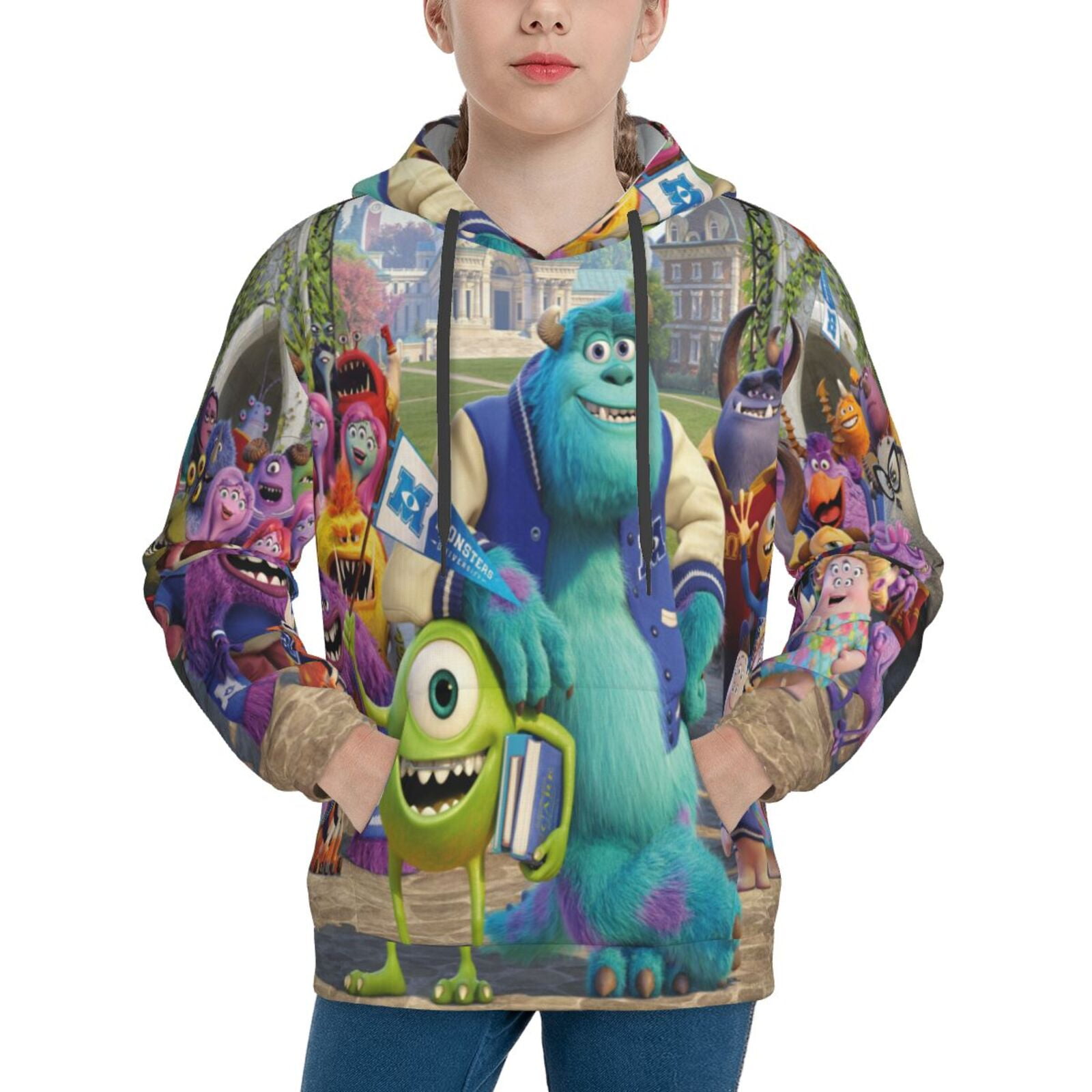 Kids Monster Inc Pullover Hoodie Realistic 3d Print Graphic Hooded ...