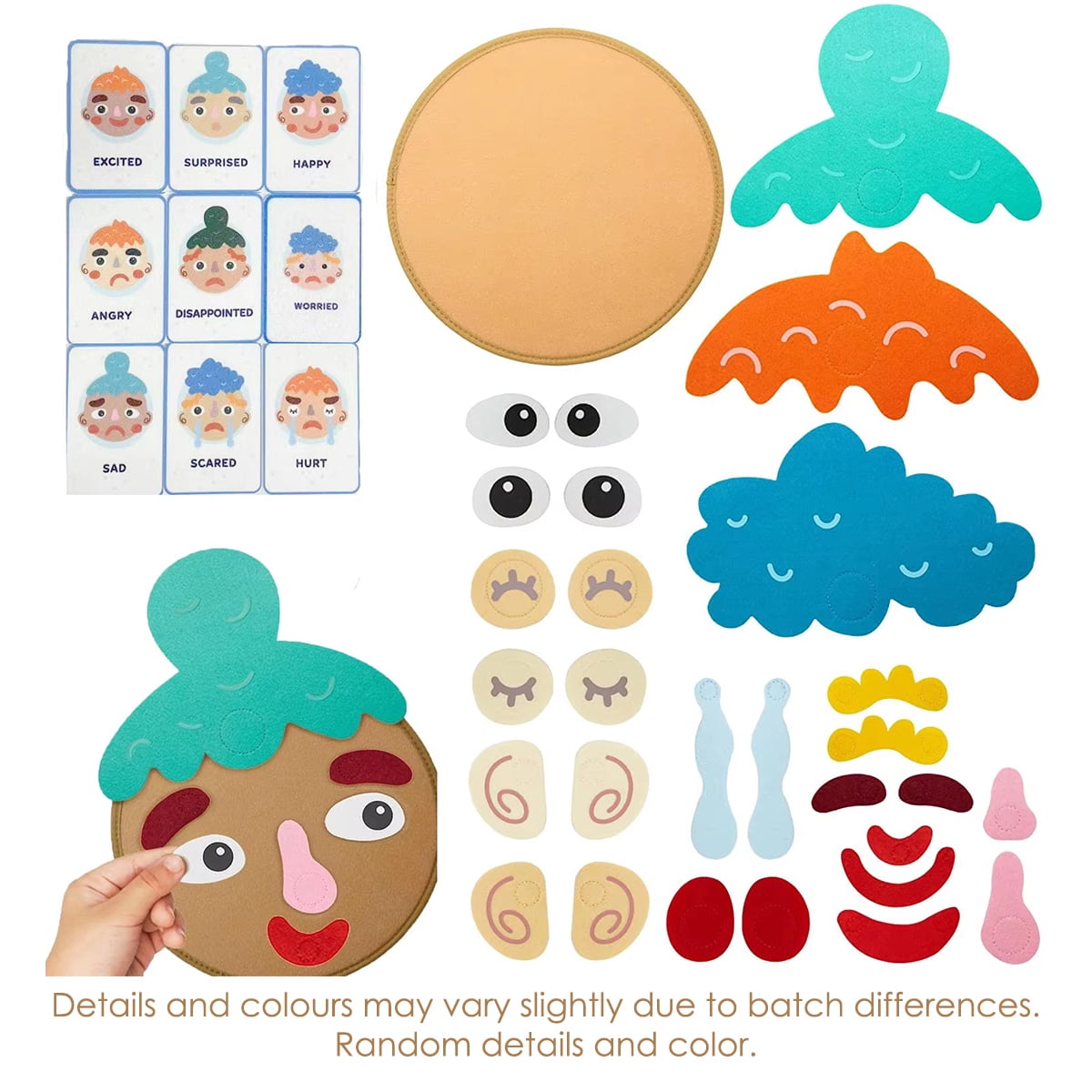 Kids Montessori Facial Expression Game Emotional Change Toys With 9pcs ...