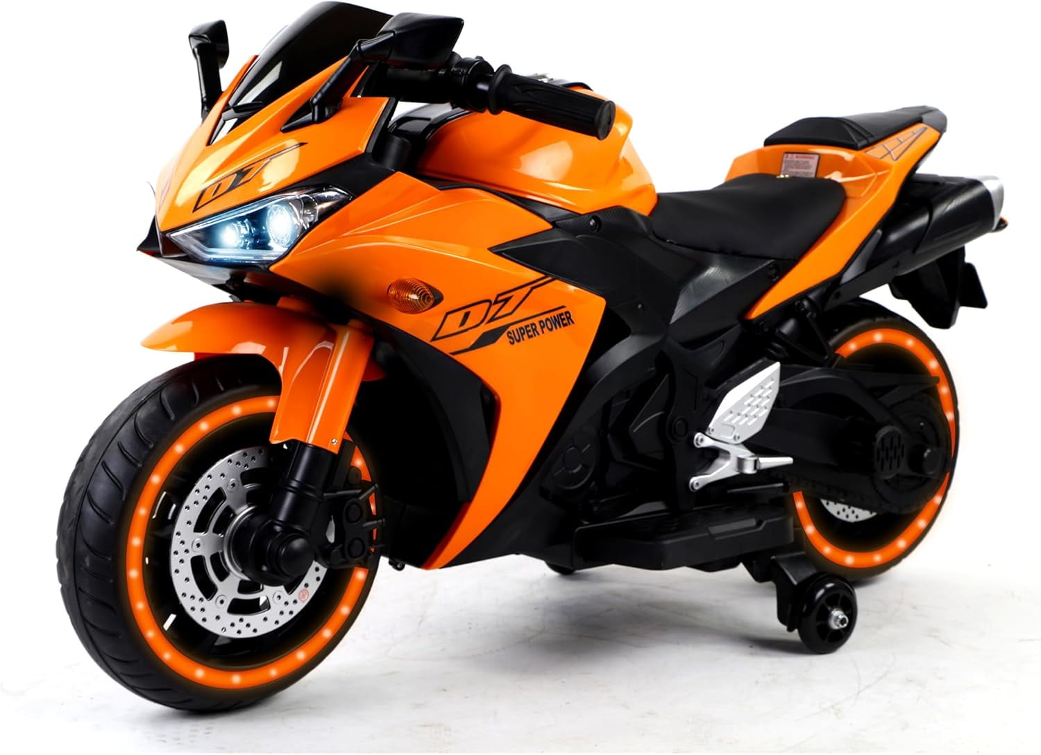 Kids Motorcycle, 12V Motorcycle for Kids 3~6 Years Boys Girls 12v7ah Ride on Toy with Training ...