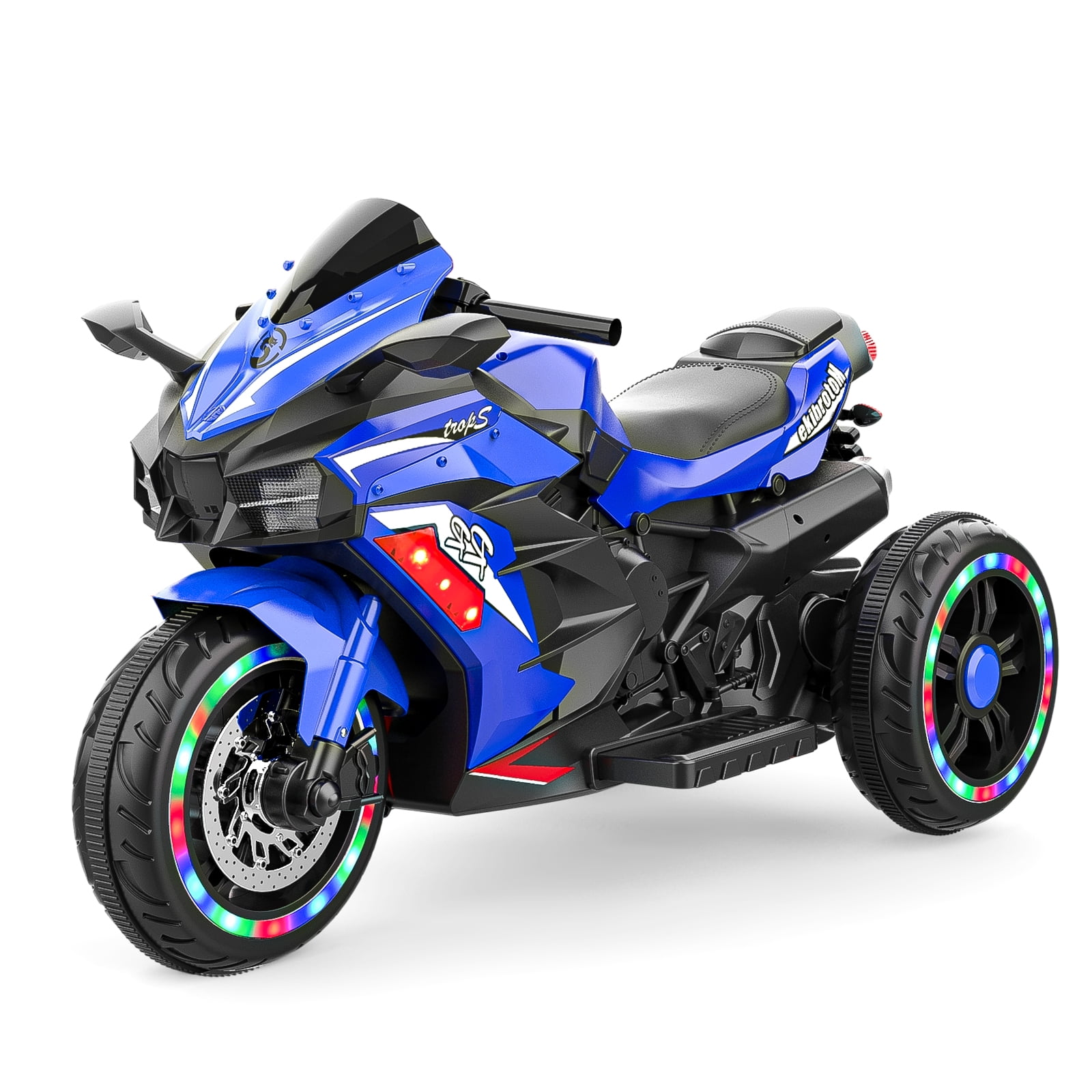Kids Motorcycle,12V Ride on Motorcycle with Hand Racing /Foot Brake ...