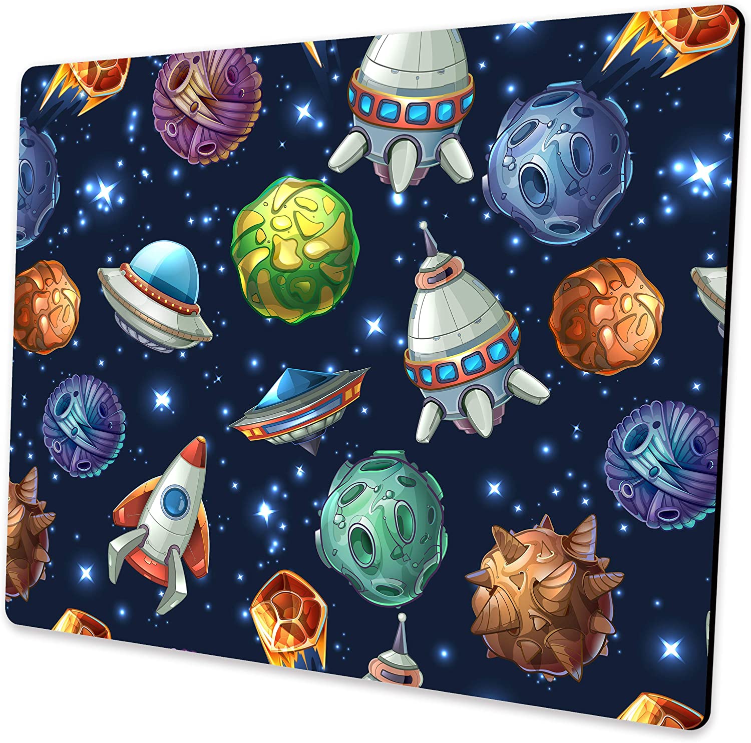 Kids Mouse pad Computer Mouse pad with Comic Space with Planets and ...