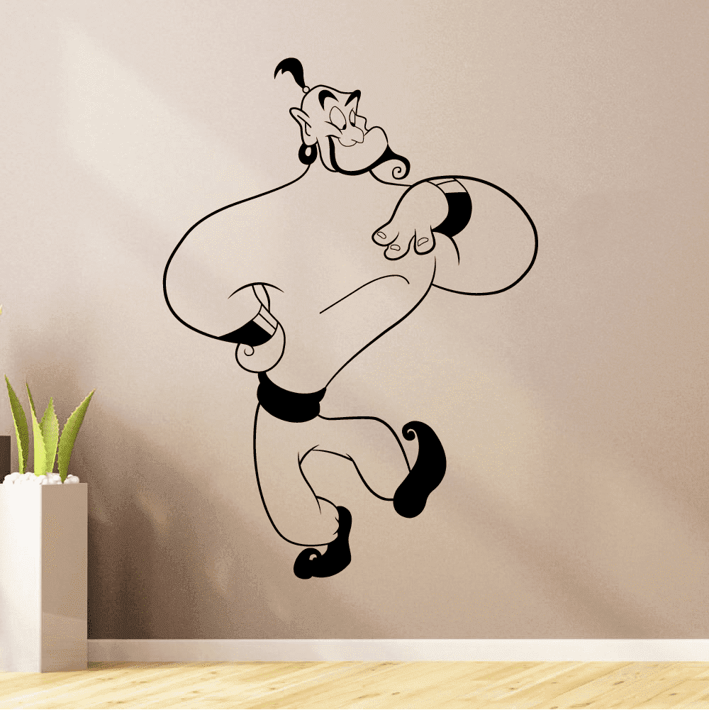 Kids Movie Aladdin Genie Character Cute Genie Portrait Genie Silhouette ...