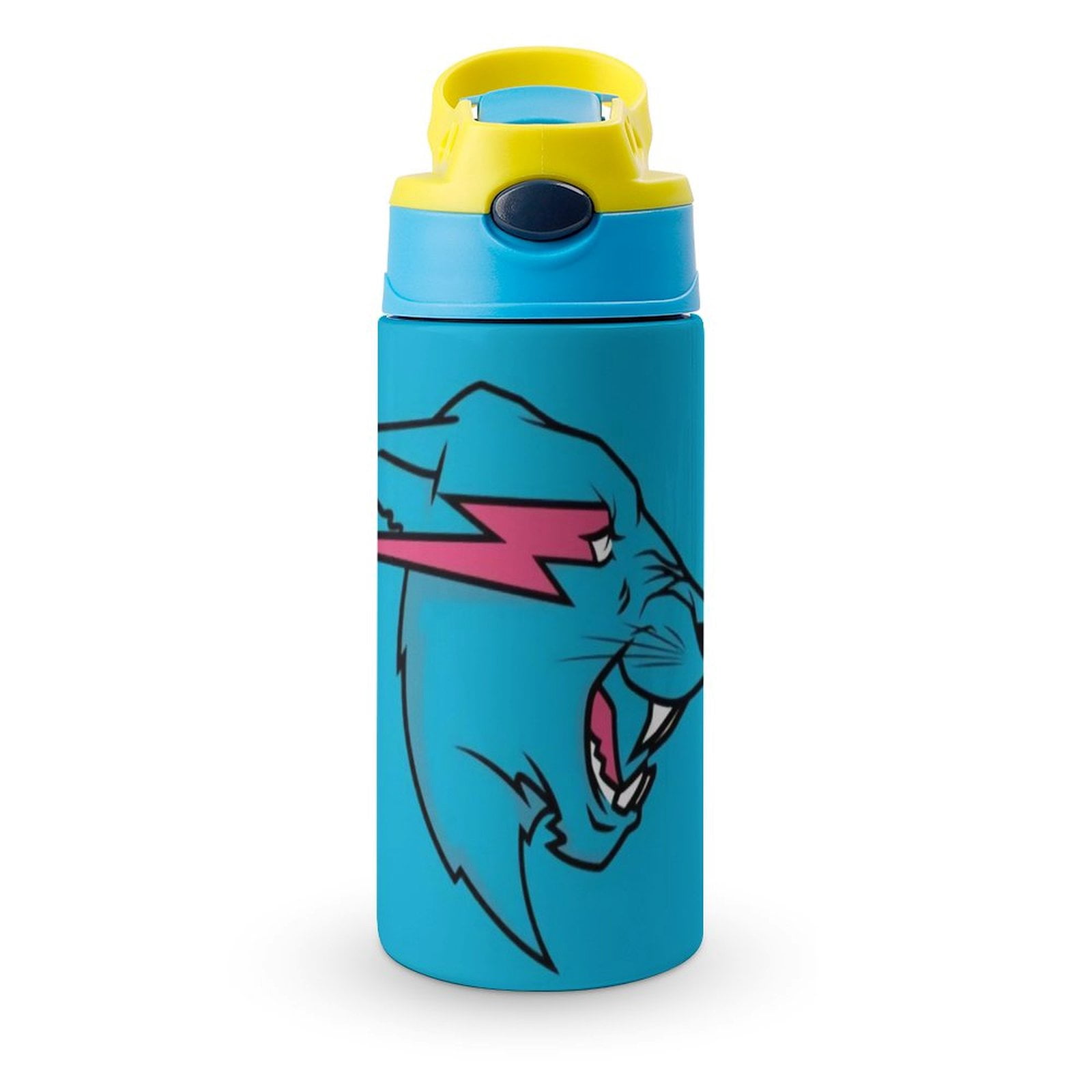 Kids MrBeast Blue Insulated Water Bottle - 12oz BPA-FREE Stainless ...