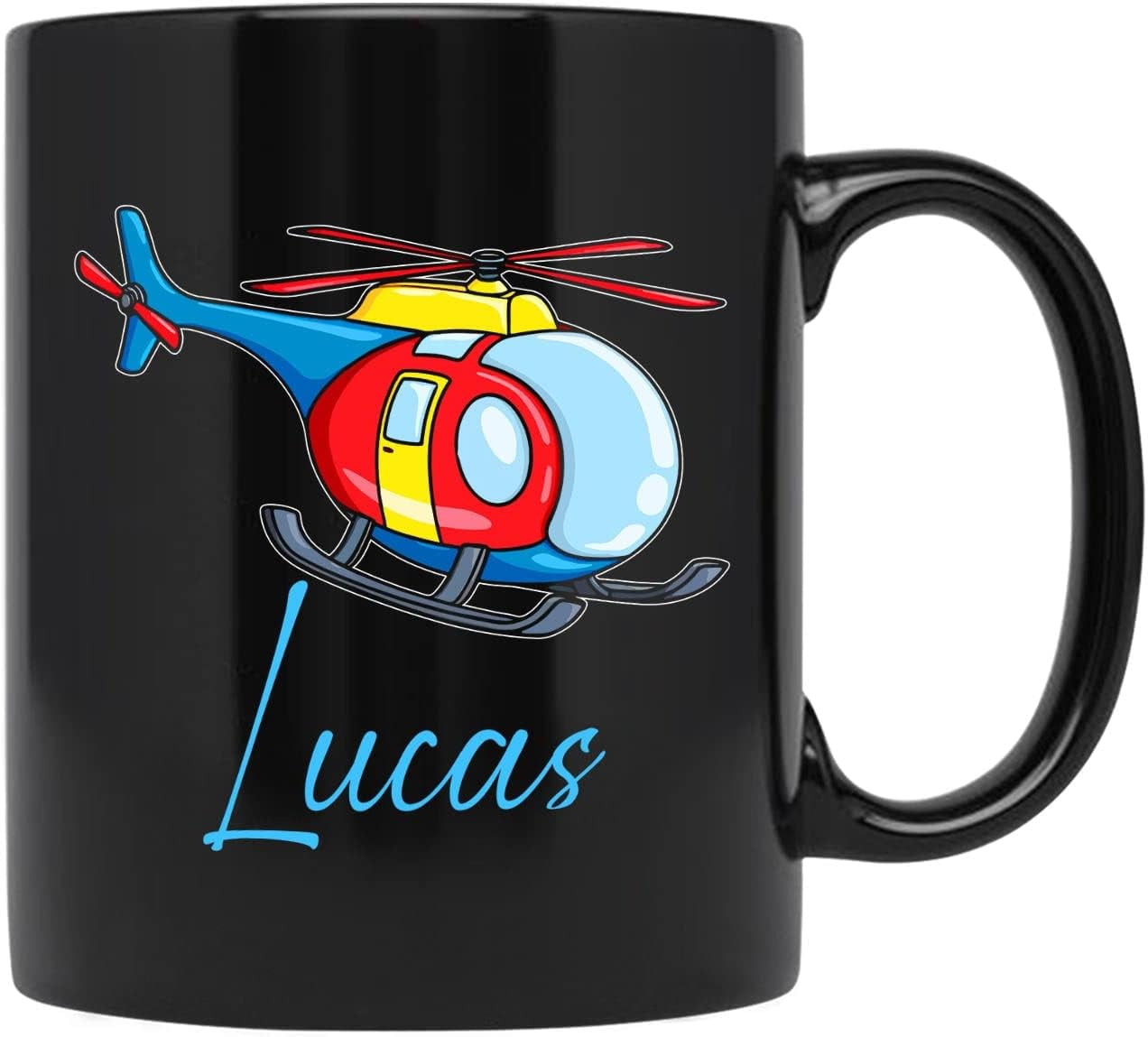 Kids Mug Personalized - Custom Helicopter Mug With Name - Childs Mug ...