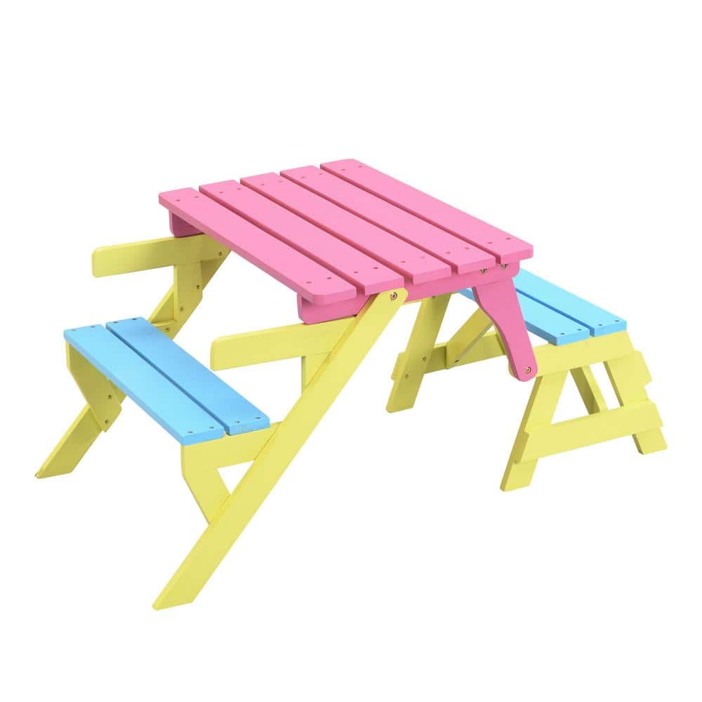 Kids Multi-Functional All-In-One Arm Chair Picnic Table, Table and 2 ...