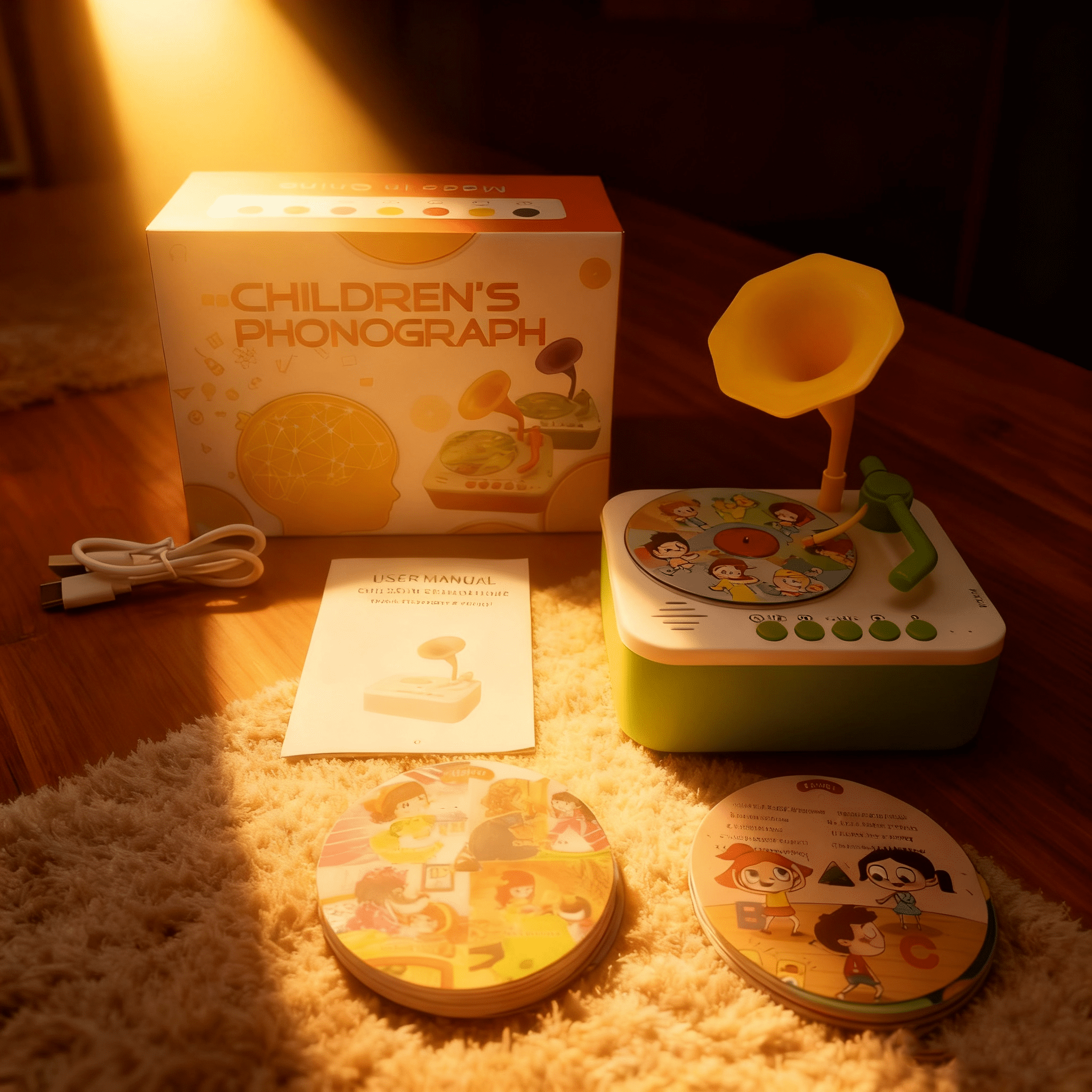 Kids Multifunctional Phonograph Toy - Music & Story Player, Kids ...