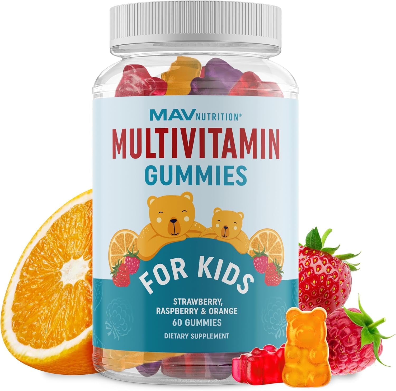 MAV Nutrition Kids’ Multivitamin Gummies with Vitamins A, B, C, D ...