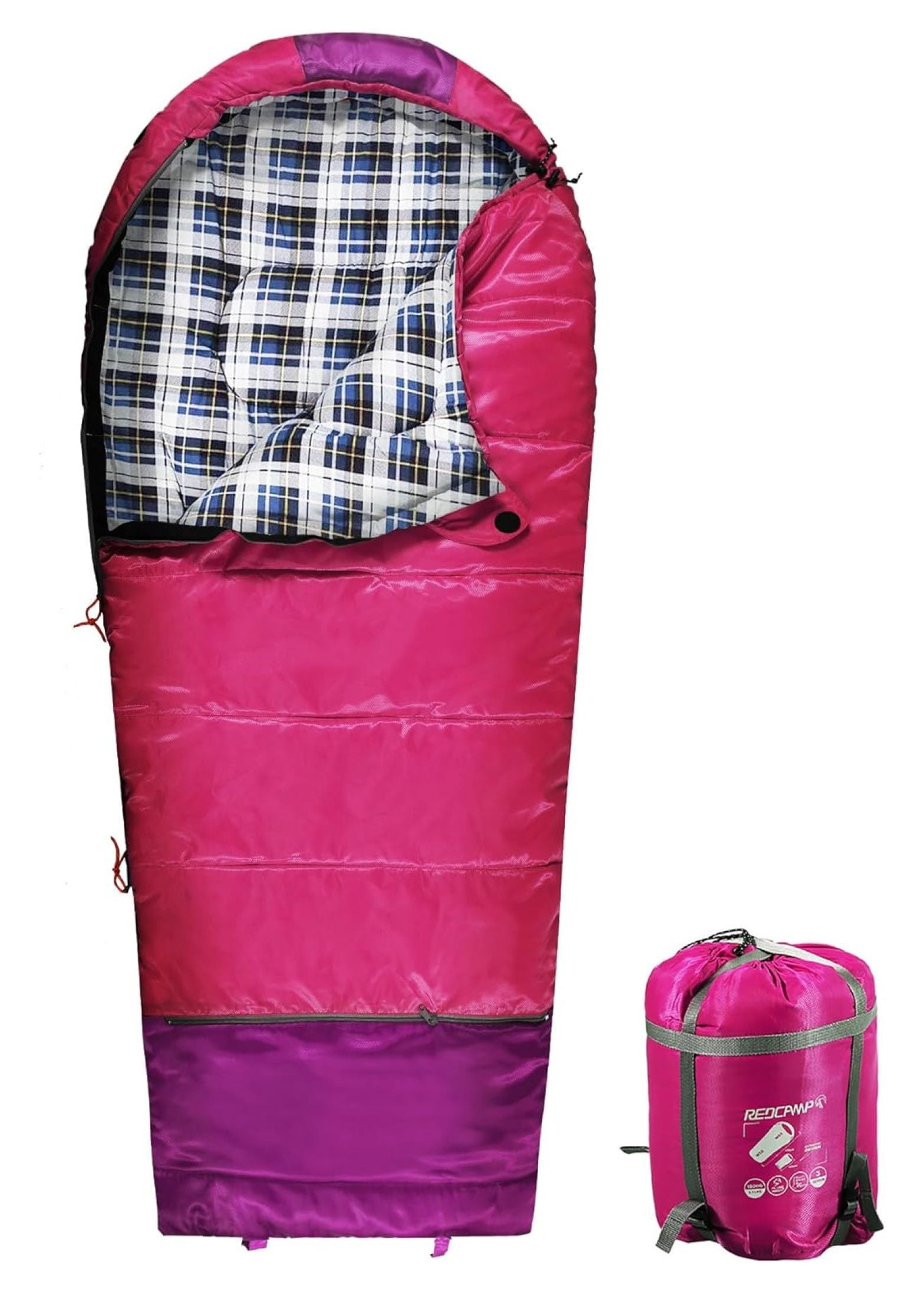 Kids Mummy Sleeping Bag for Camping, 3 Season Cold Weather Sleeping Bag ...