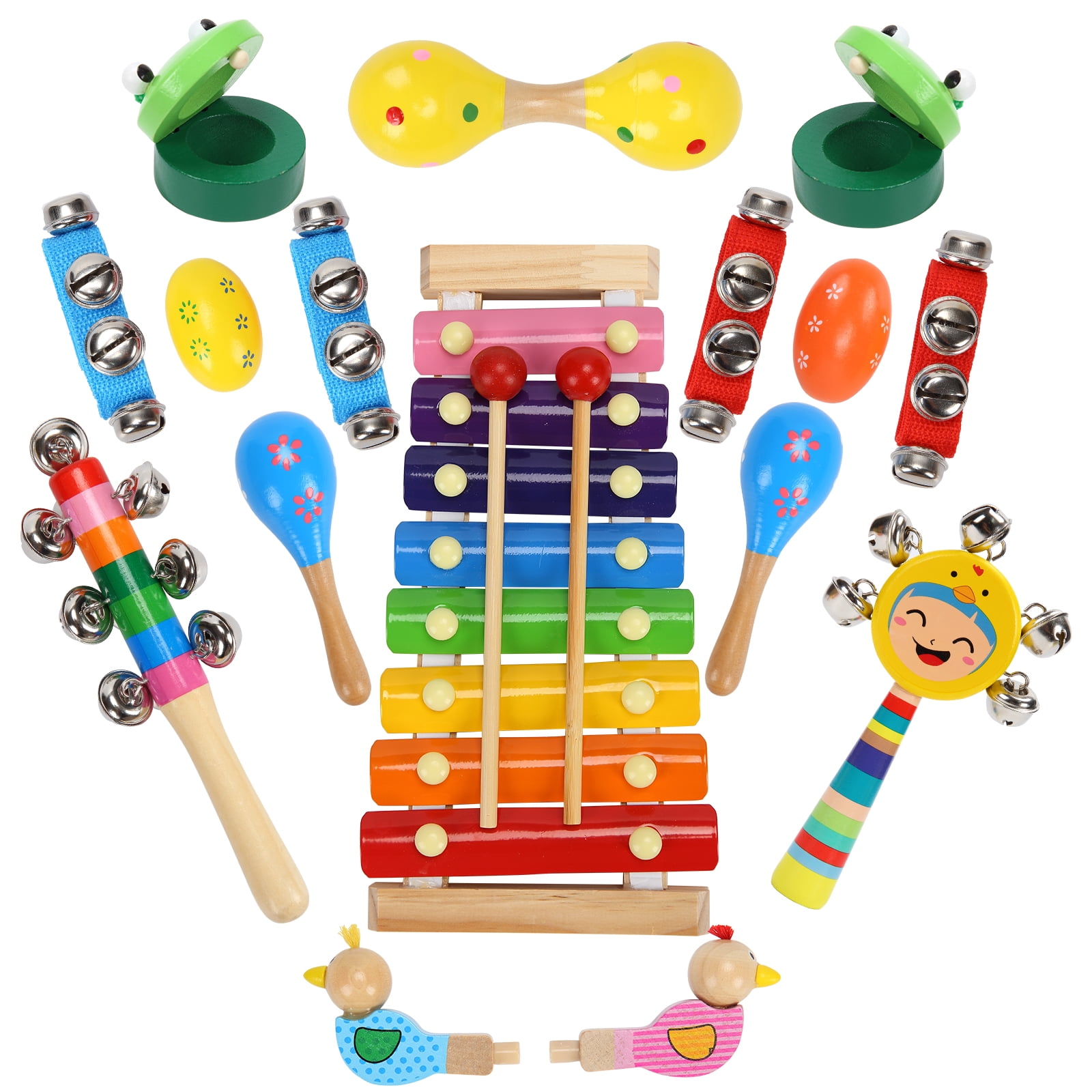Kids Musical Instruments Set,Wooden Percussion Toys for Boys and Girls ...