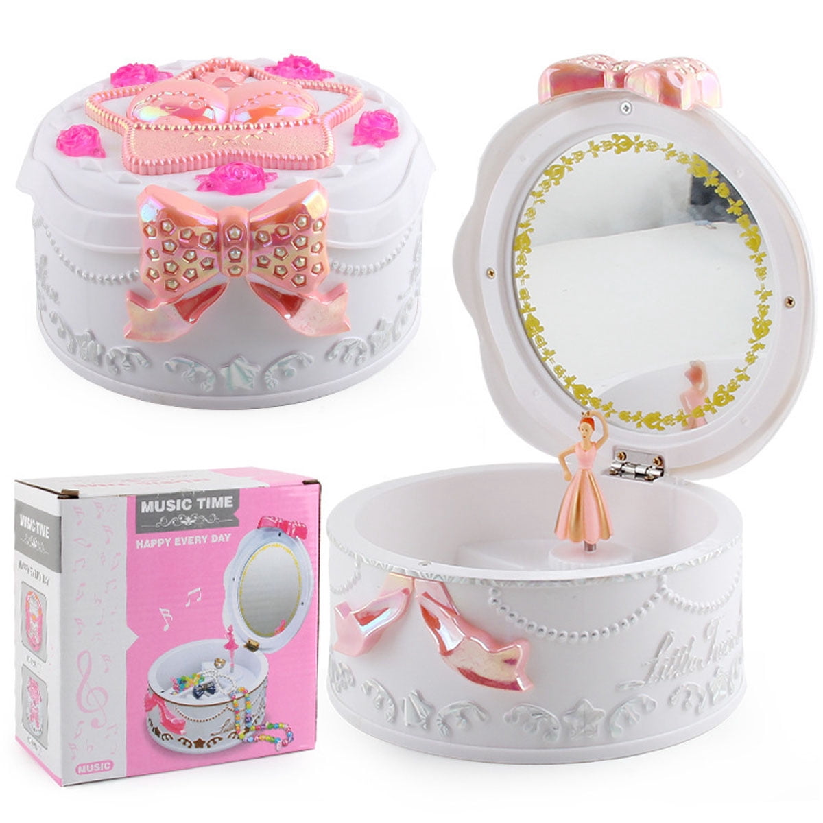 Kids Musical Jewelry Box for Girls Ballerina Theme - Dancing Figure ...