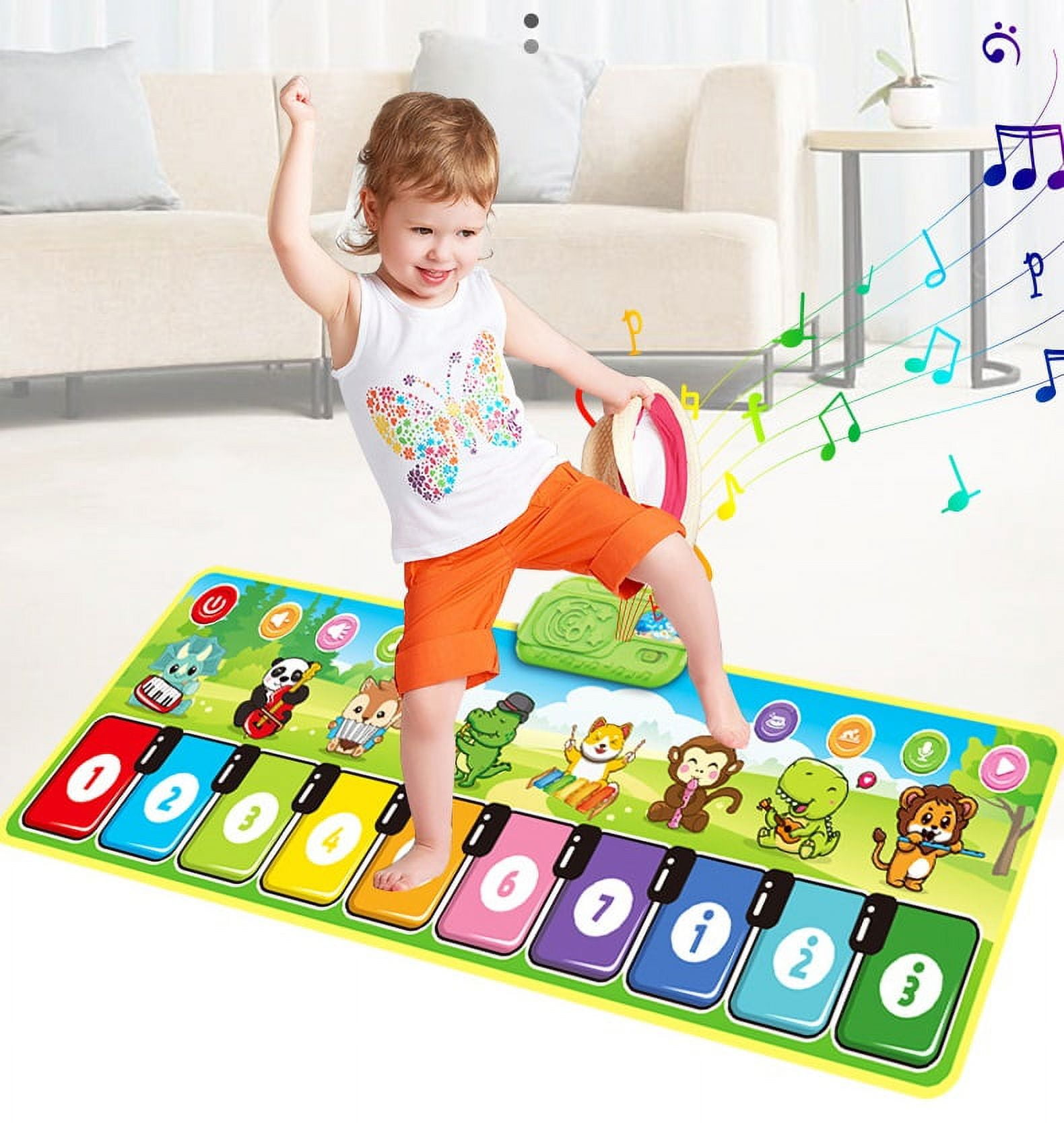 Kids Musical Piano Mats with 25 Music Sounds,Musical Toys Baby Floor ...