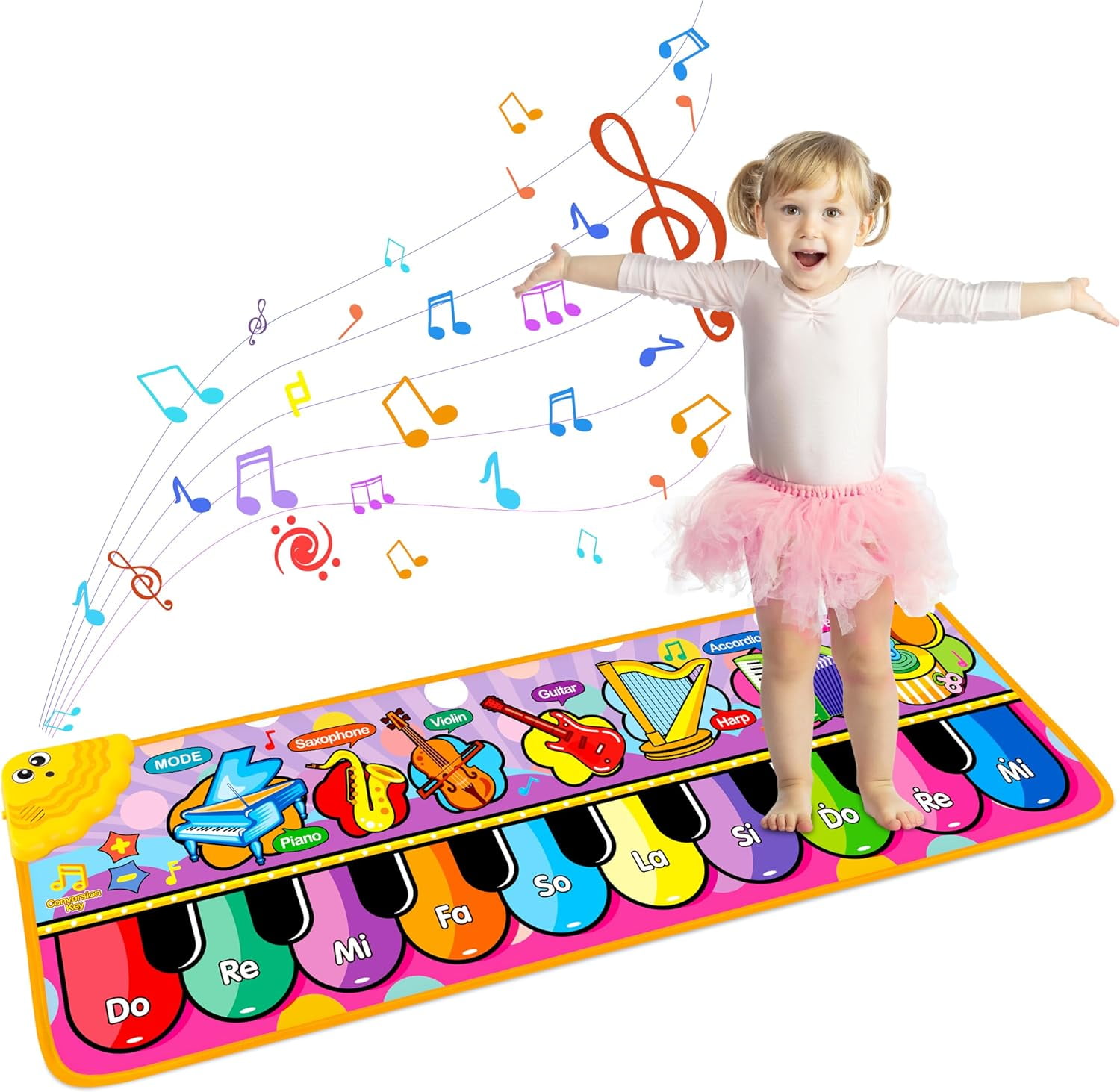 Kids Musical Piano Mats with 25 Music Sounds,Musical Toys Baby Floor Piano Keyboard Mat Carpet ...