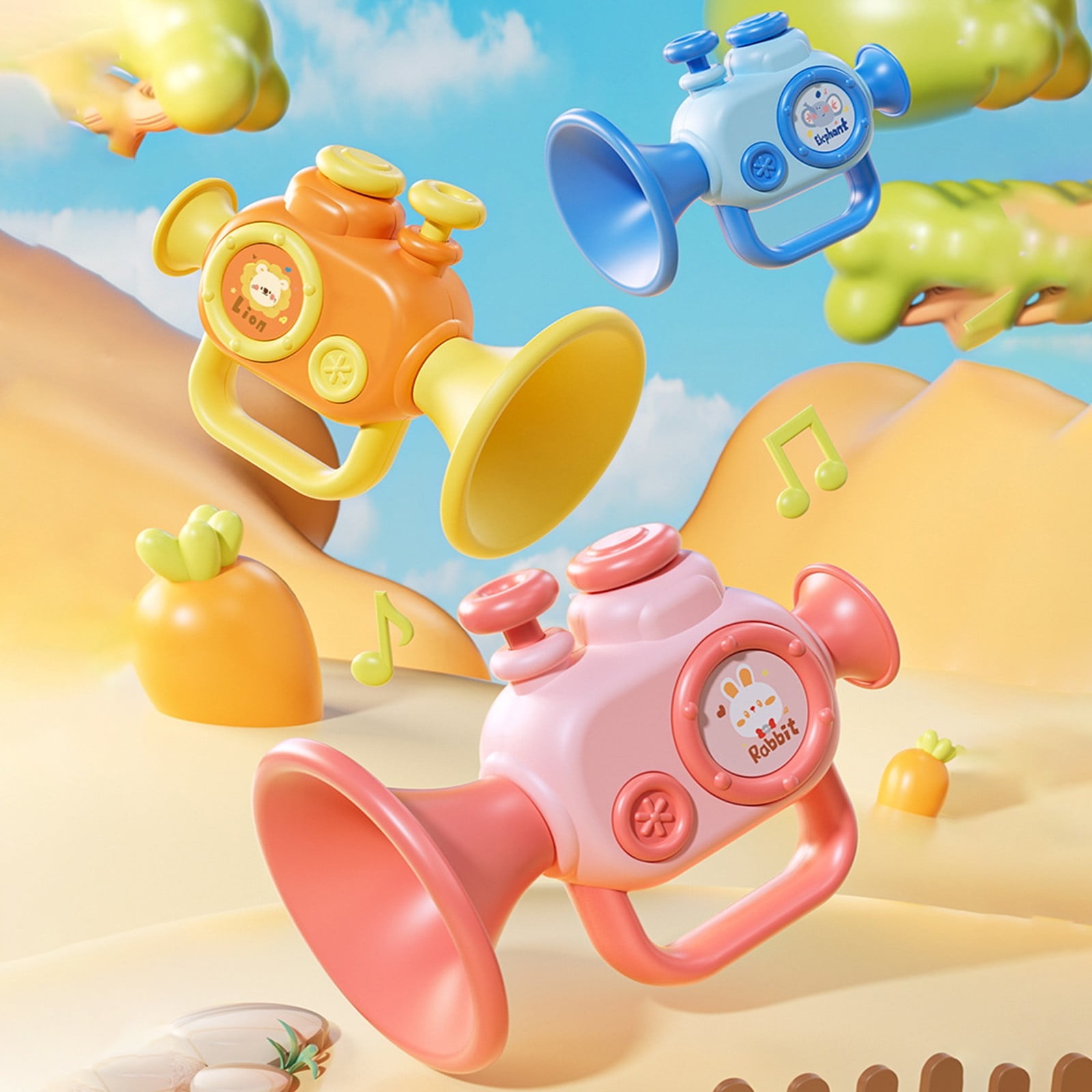 Kids Musical Toy - Colorful Plastic Comic Harmonica Whistle with Small ...