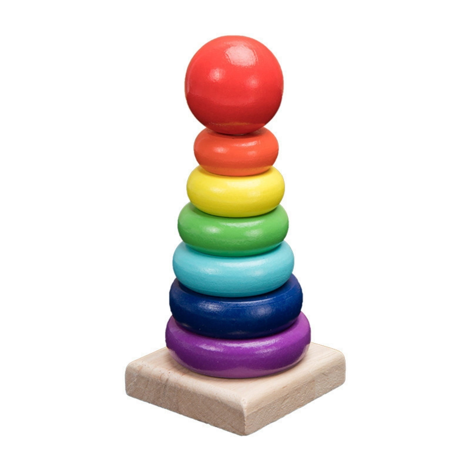 Kids Musical Xylophone Clock Stacking Rainbow Tower Shape Sorter Worm ...