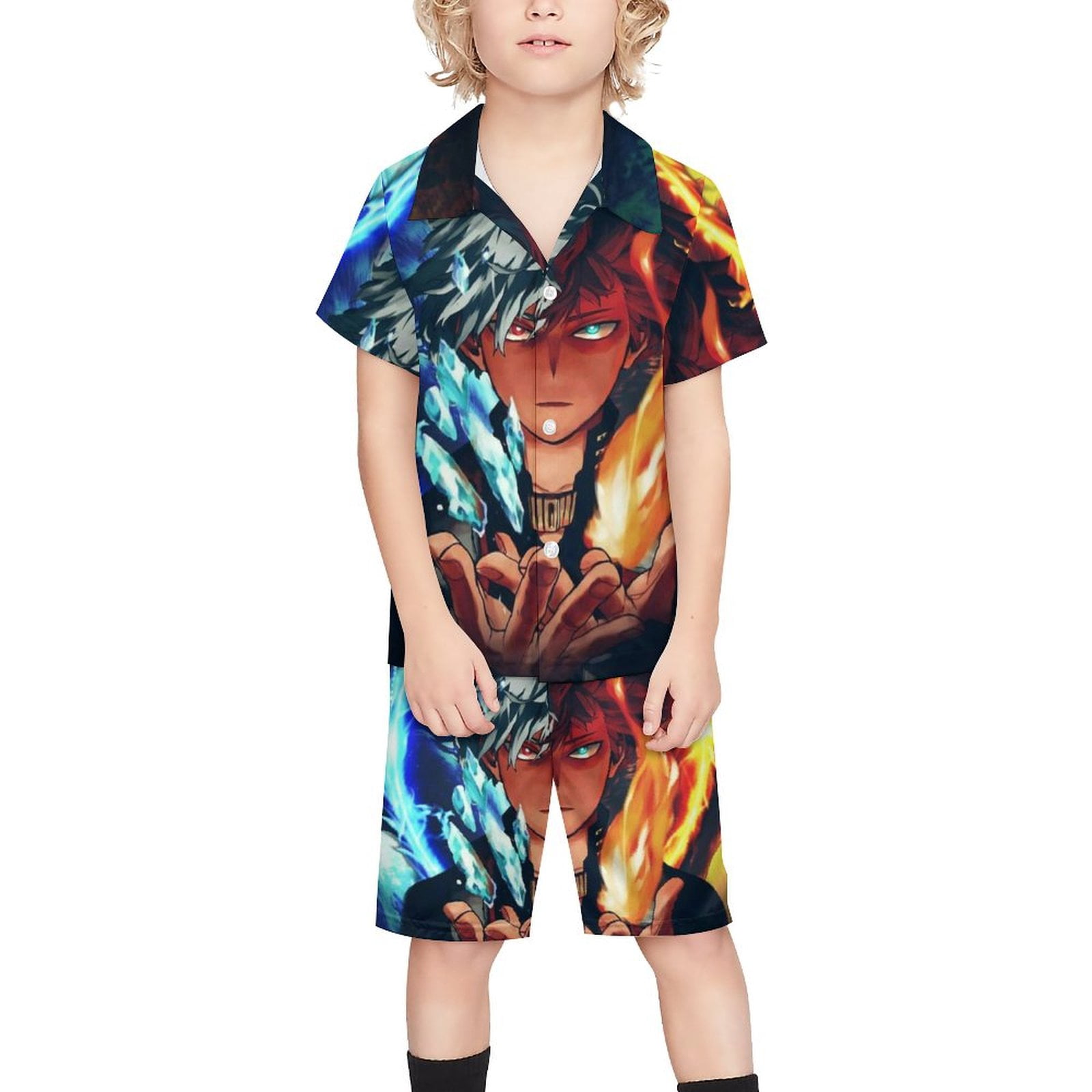 Kids My Hero Acade-mia Hawaiian Shirt and Short Set Beach Shirts Boys ...