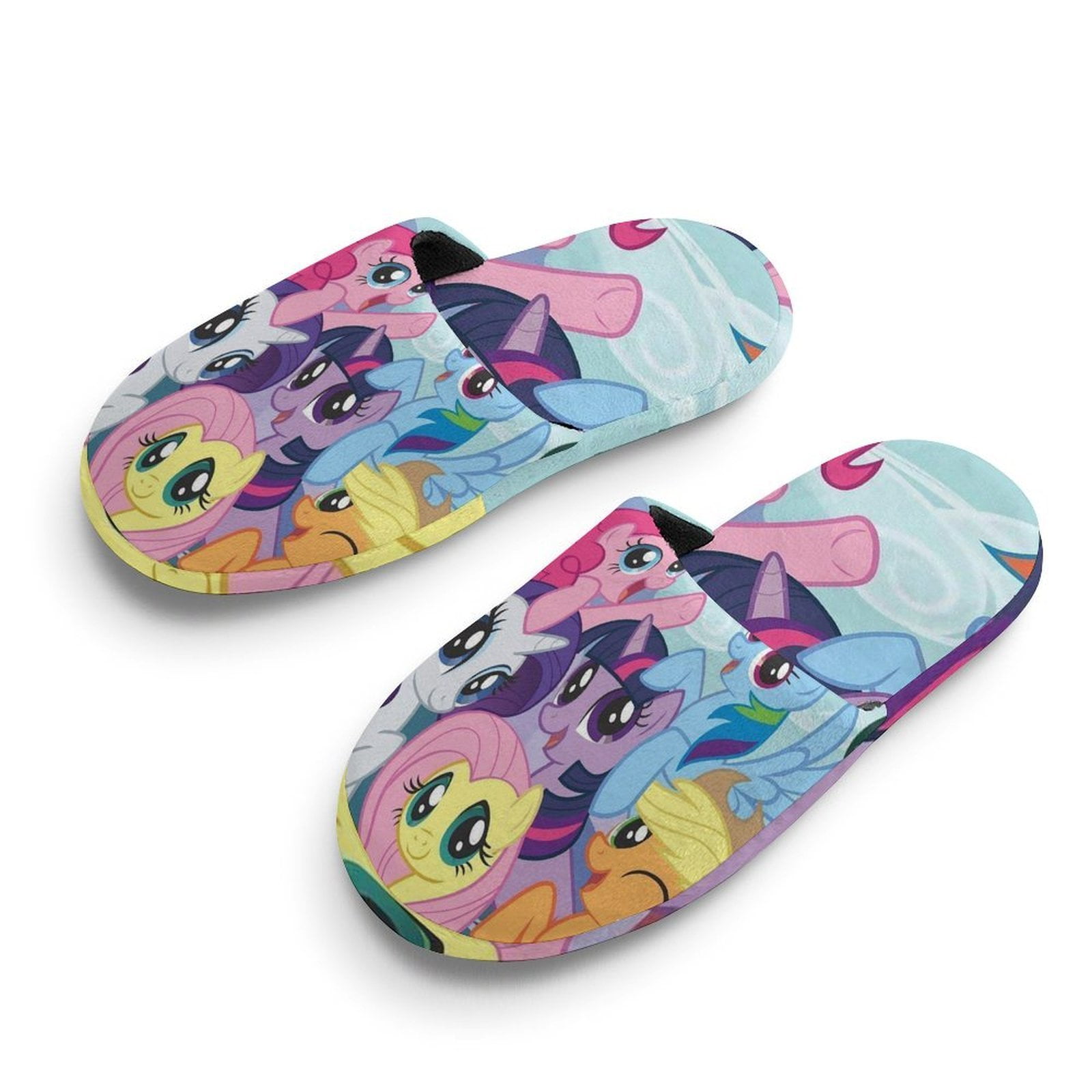 Kids My Lit-tle Pony Slippers Boys Girls Non-Slip Fuzzy House Slippers ...