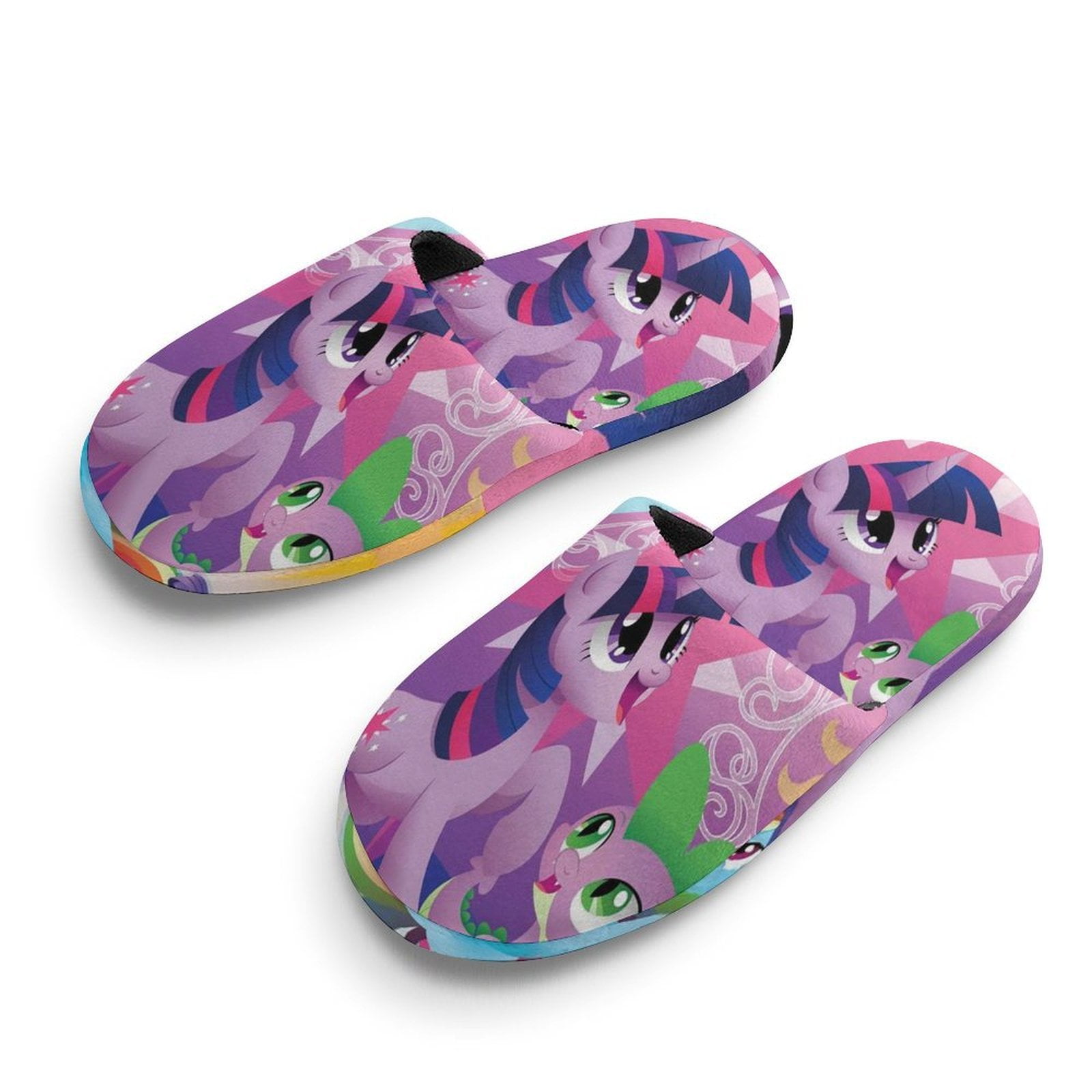 Kids My Lit-tle Pony Slippers Boys Girls Non-Slip Fuzzy House Slippers ...
