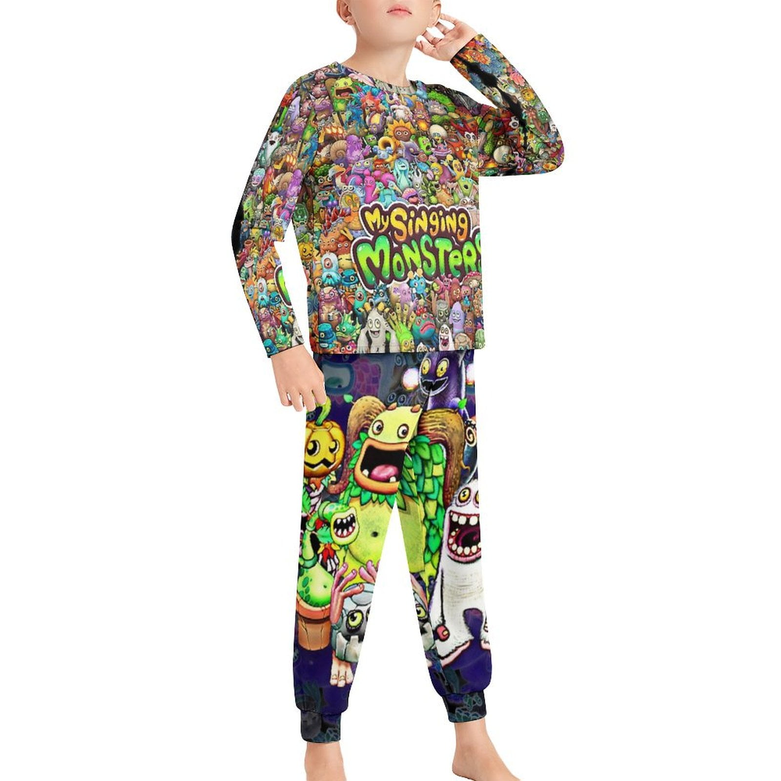 Kids My Singing Monster Pajamas Suit Long Sleeve Sleepwear Pant Set for ...