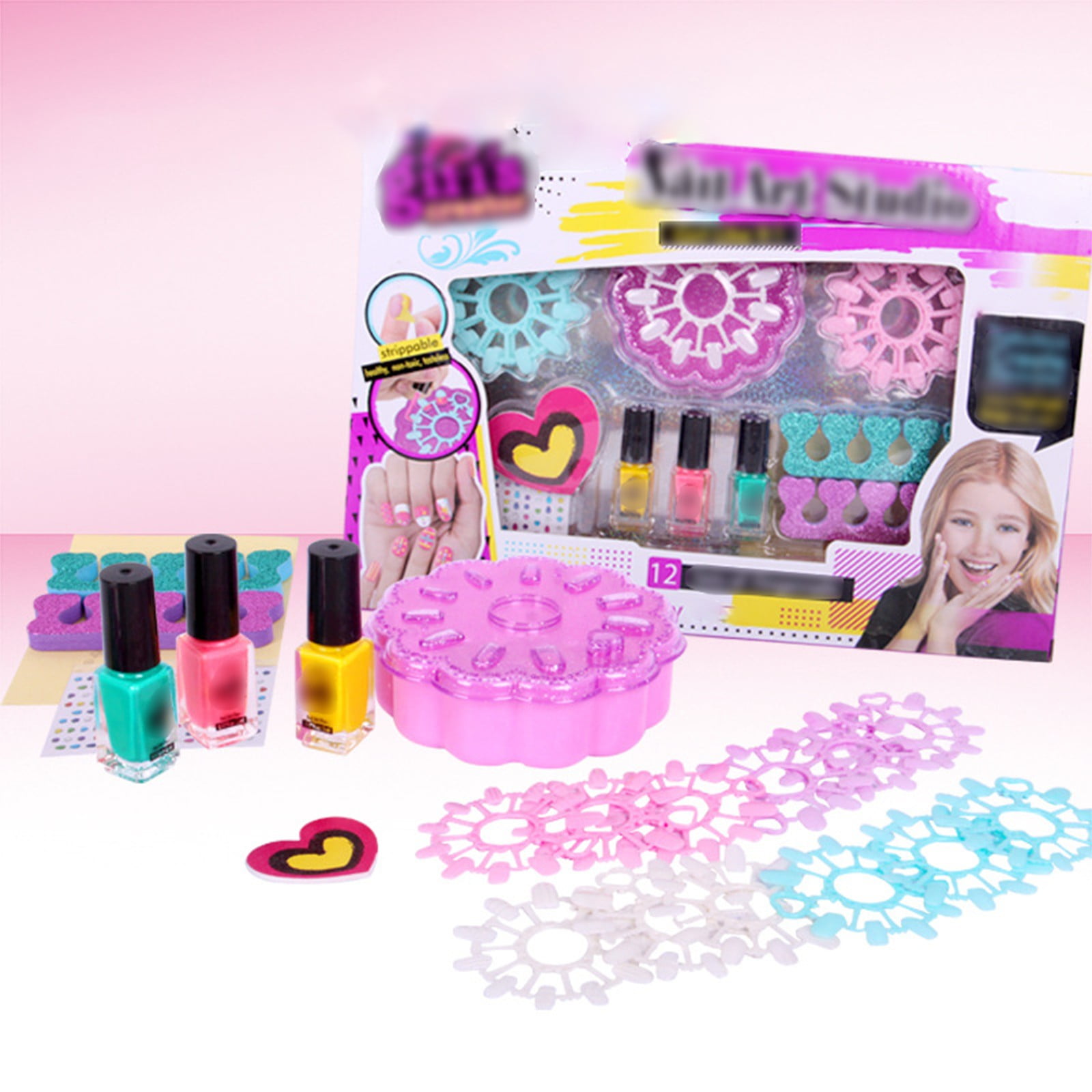 Kids Nail Polish Set for Girls, All in One Nail Art Kit - Kids Nail Set ...