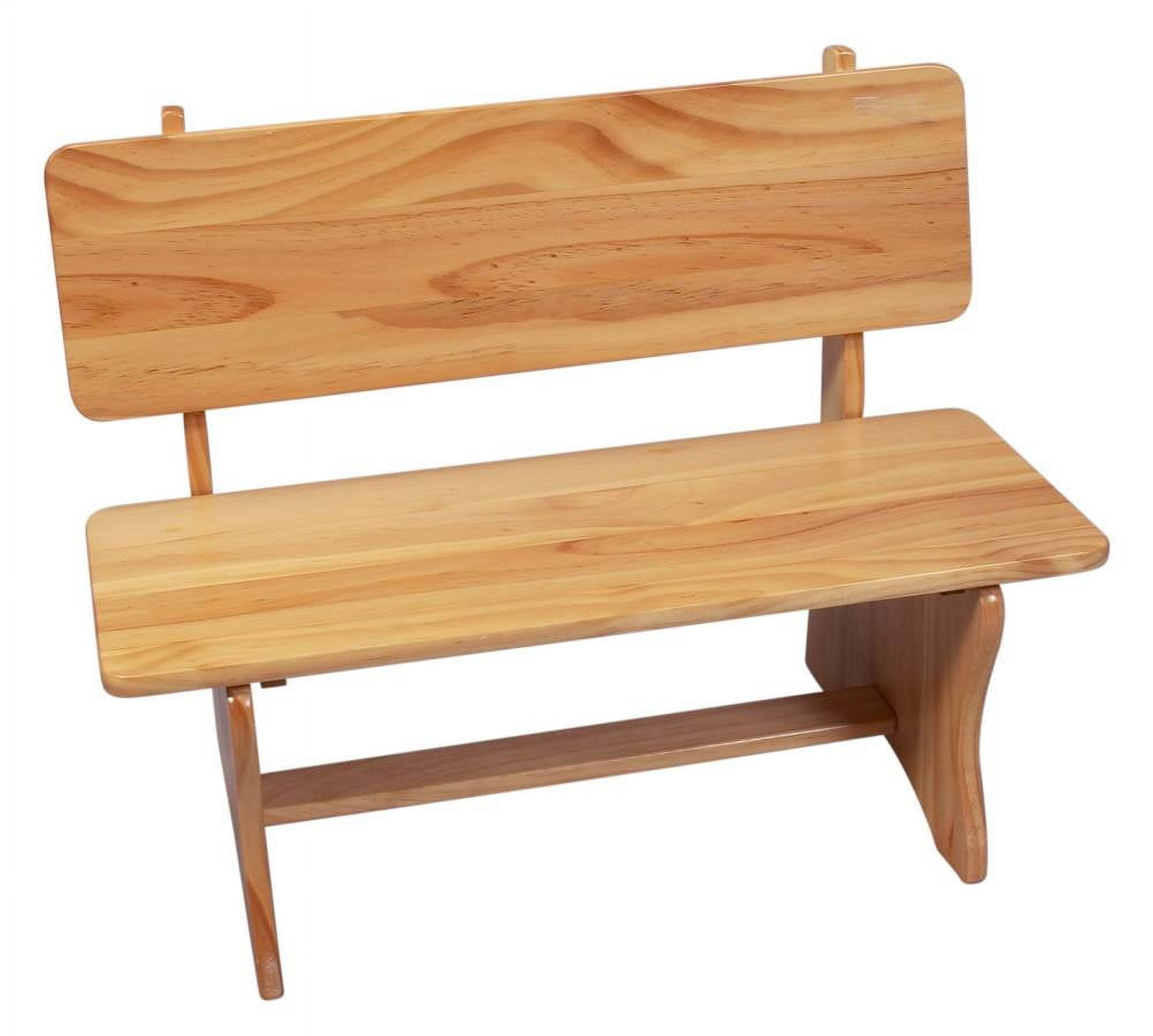 Kids Natural Finished Wood Park Bench - Walmart.com
