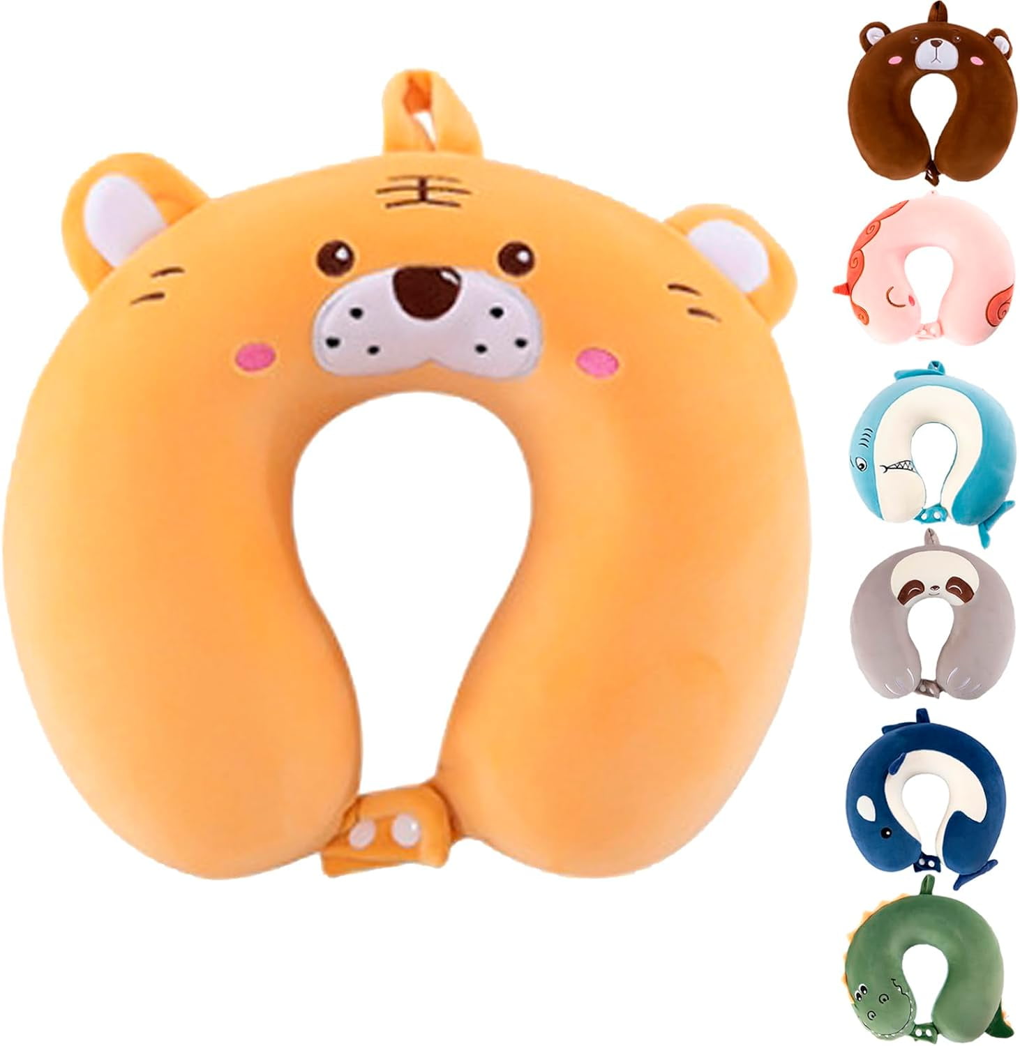Kids Neck Pillow for Traveling, Upgraded Cartoon Cute Travel Neck ...