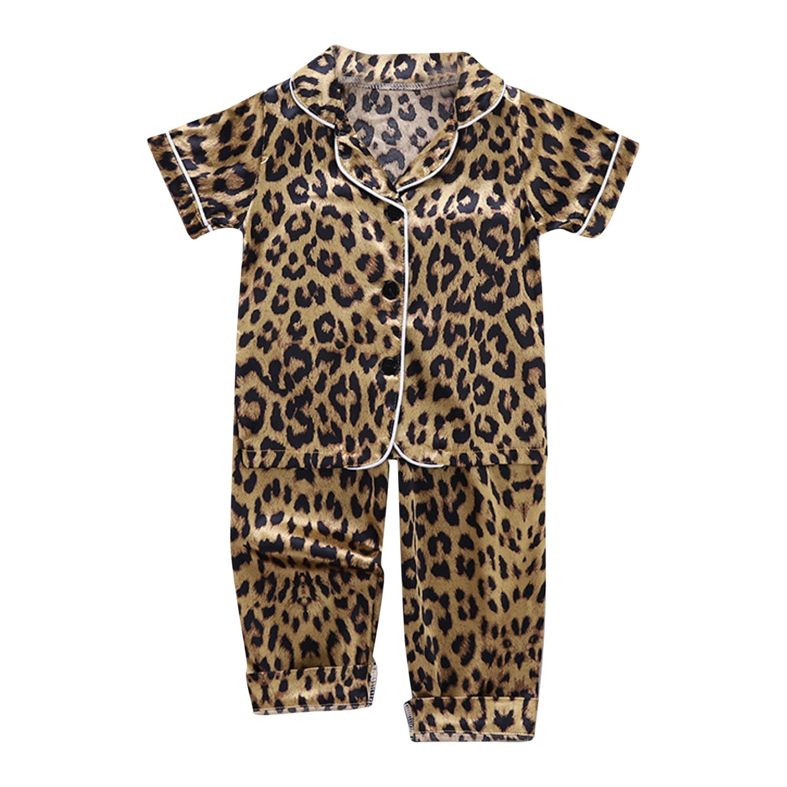 Kids Nightwears Girls Spring Summer Cartoon Print Short Sleeve ...