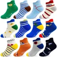 Kids Non Slip Socks Grip Ankle Sticky Toddler Socks 12 Pairs for 1-3/3 ...
