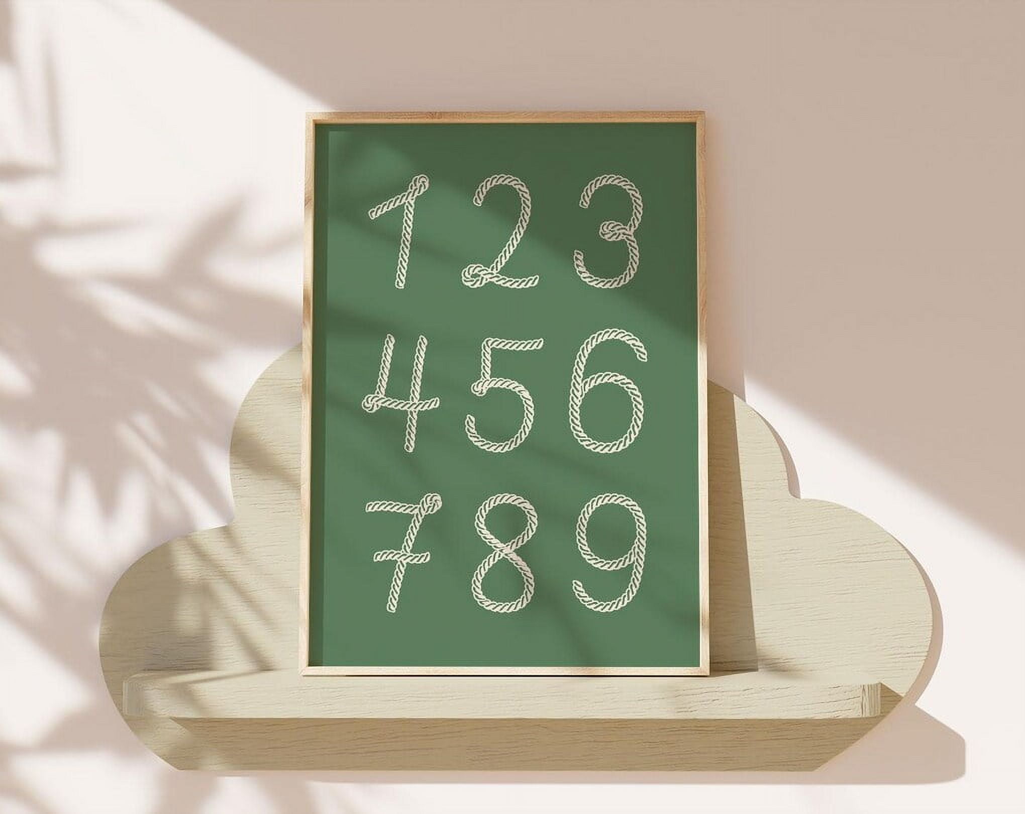 Kids Number Print, Whimsical Counting Poster, Cute Cowboy Numbers ...