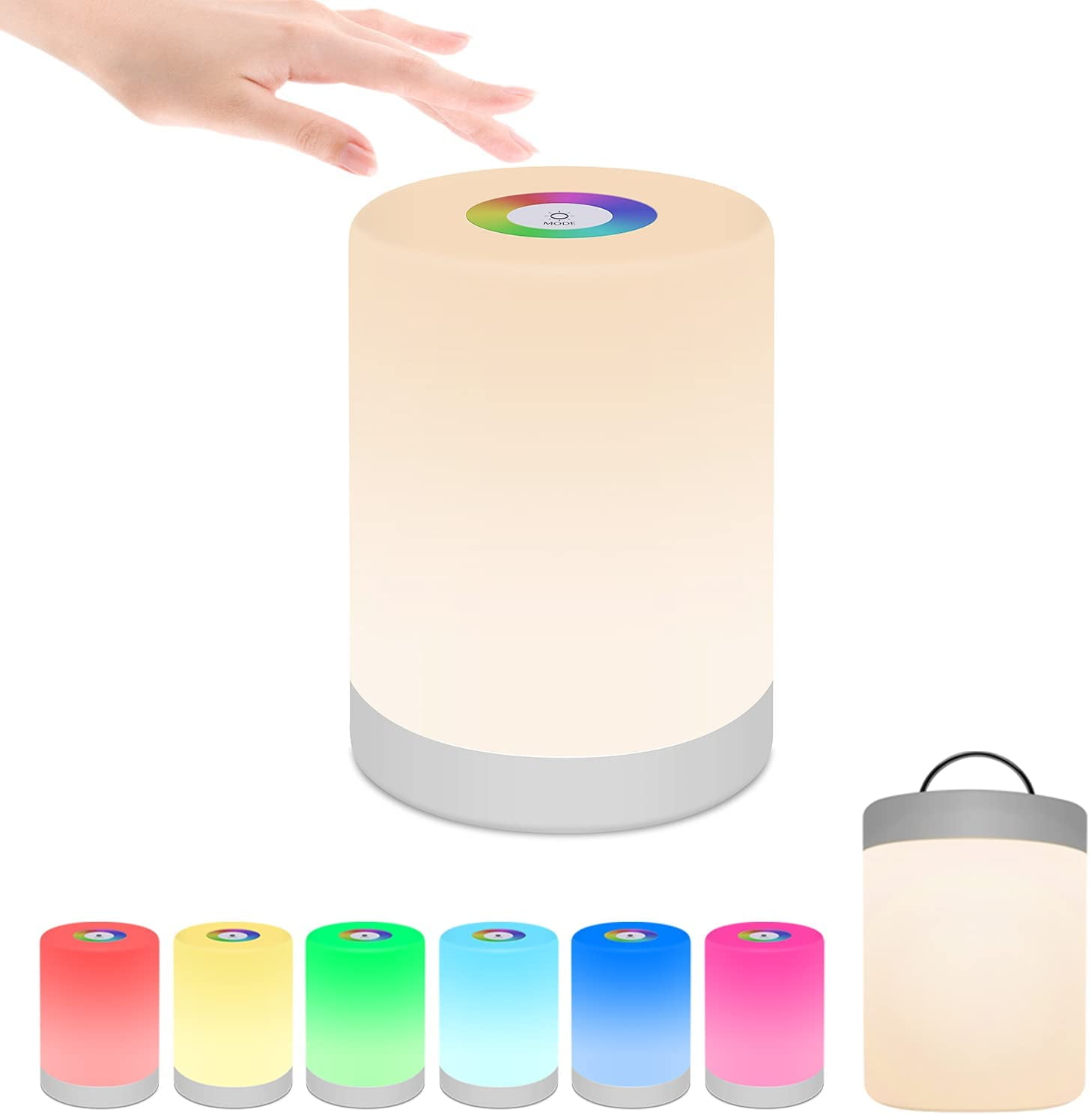 Kids Nursery Night Light, Touch Baby Lamp, Portable Dimmable Warm ...