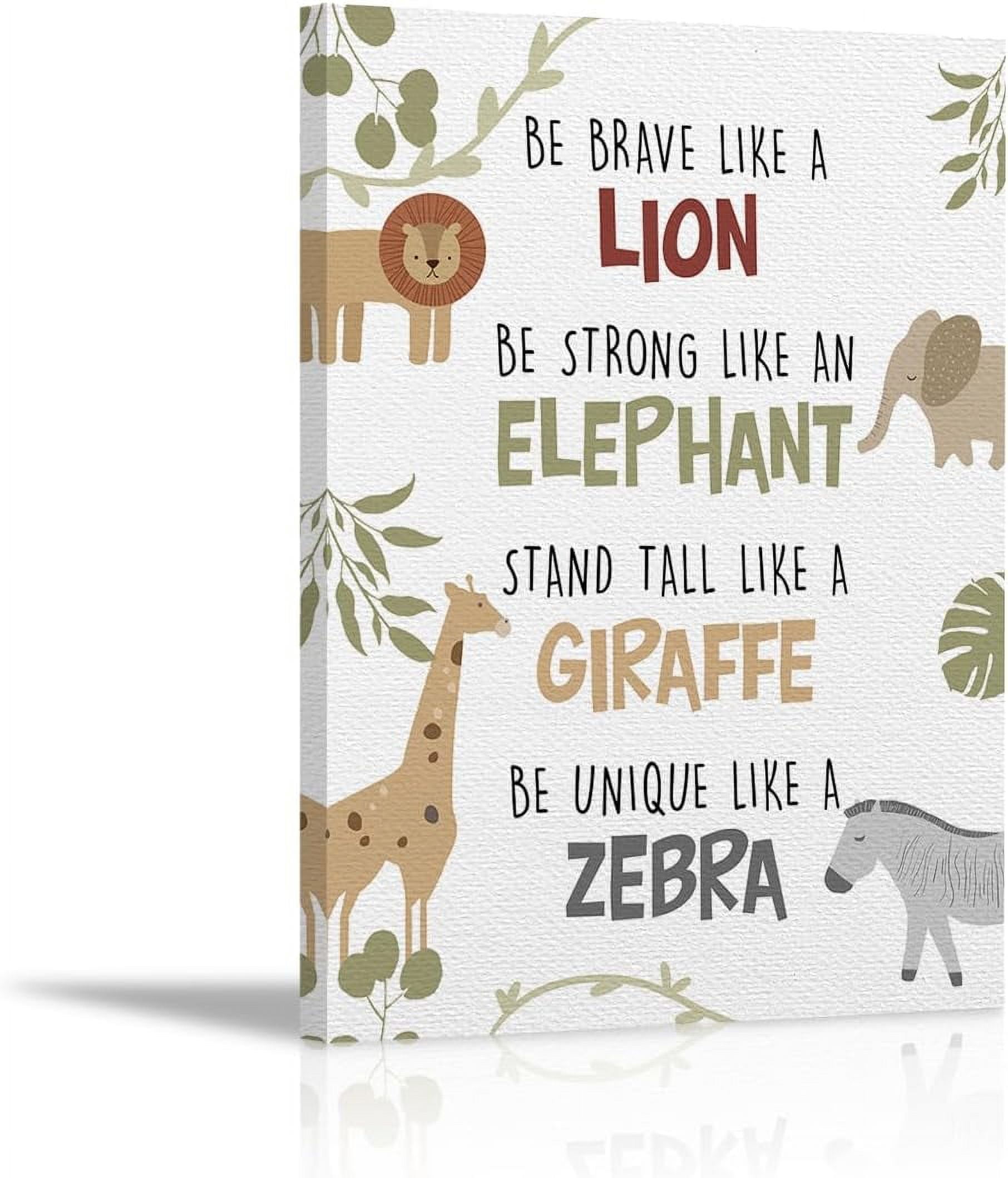 Kids Nursery lion decor Be Brave Like a Lion Wall Decor Canvas Wall Art ...