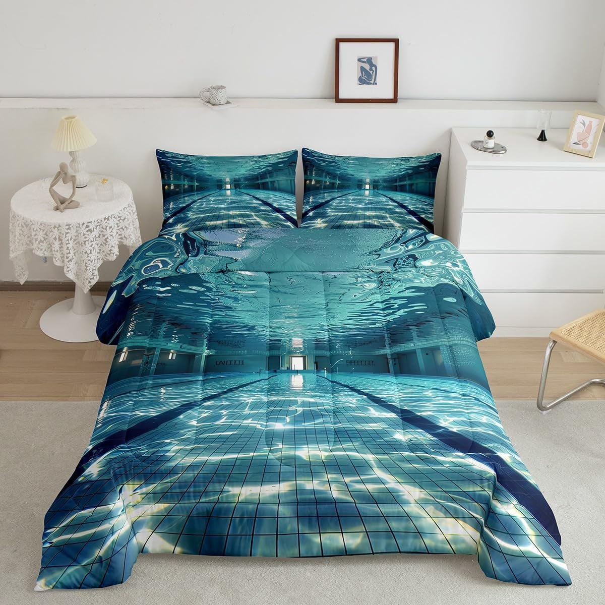 Kids Ocean Comforter Sets Twin Coastal Beach Theme Bedding Set, Cartoon ...