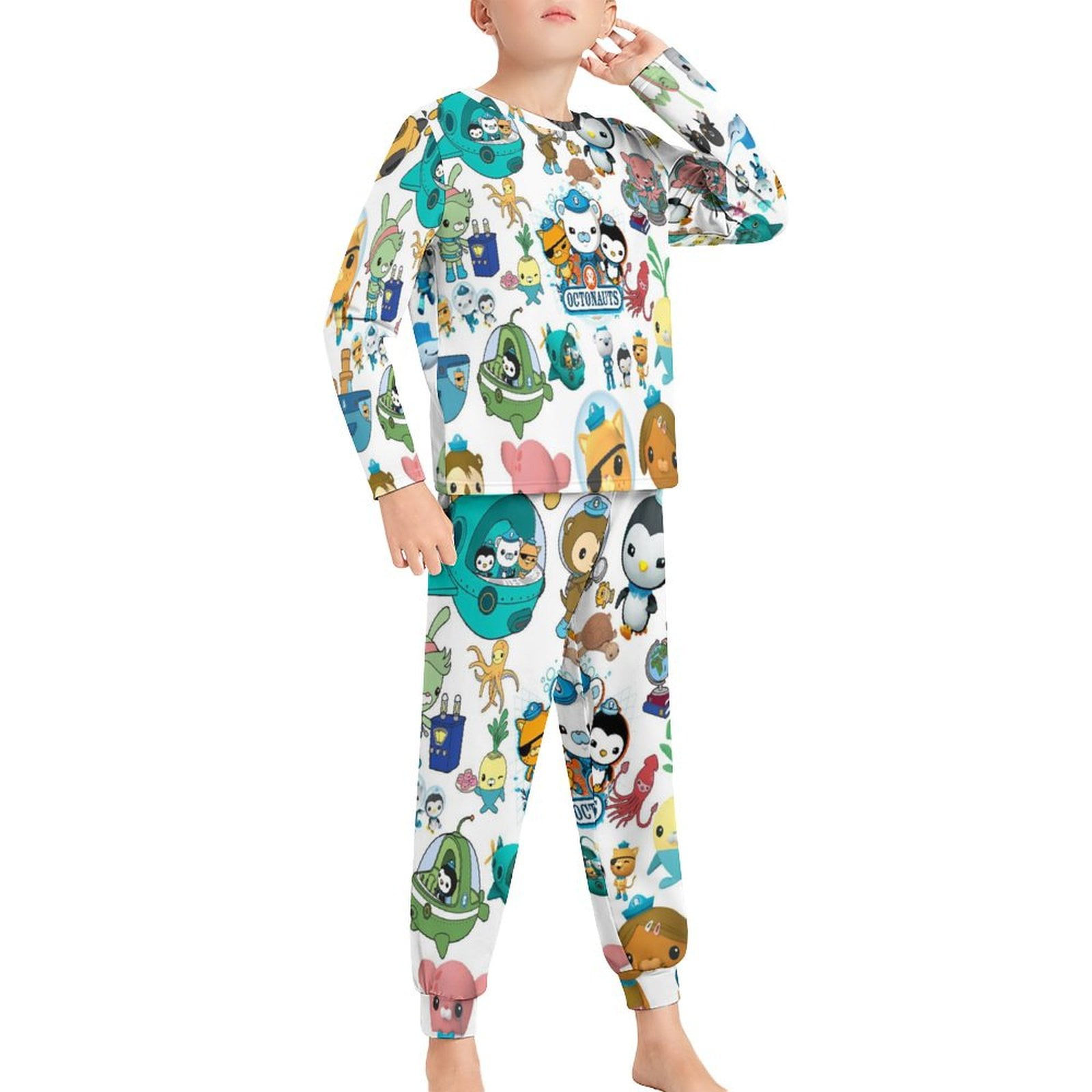 Kids Octonauts Pajama Long Sleeve Sleepwear Pant Set Cute Nightclothes ...