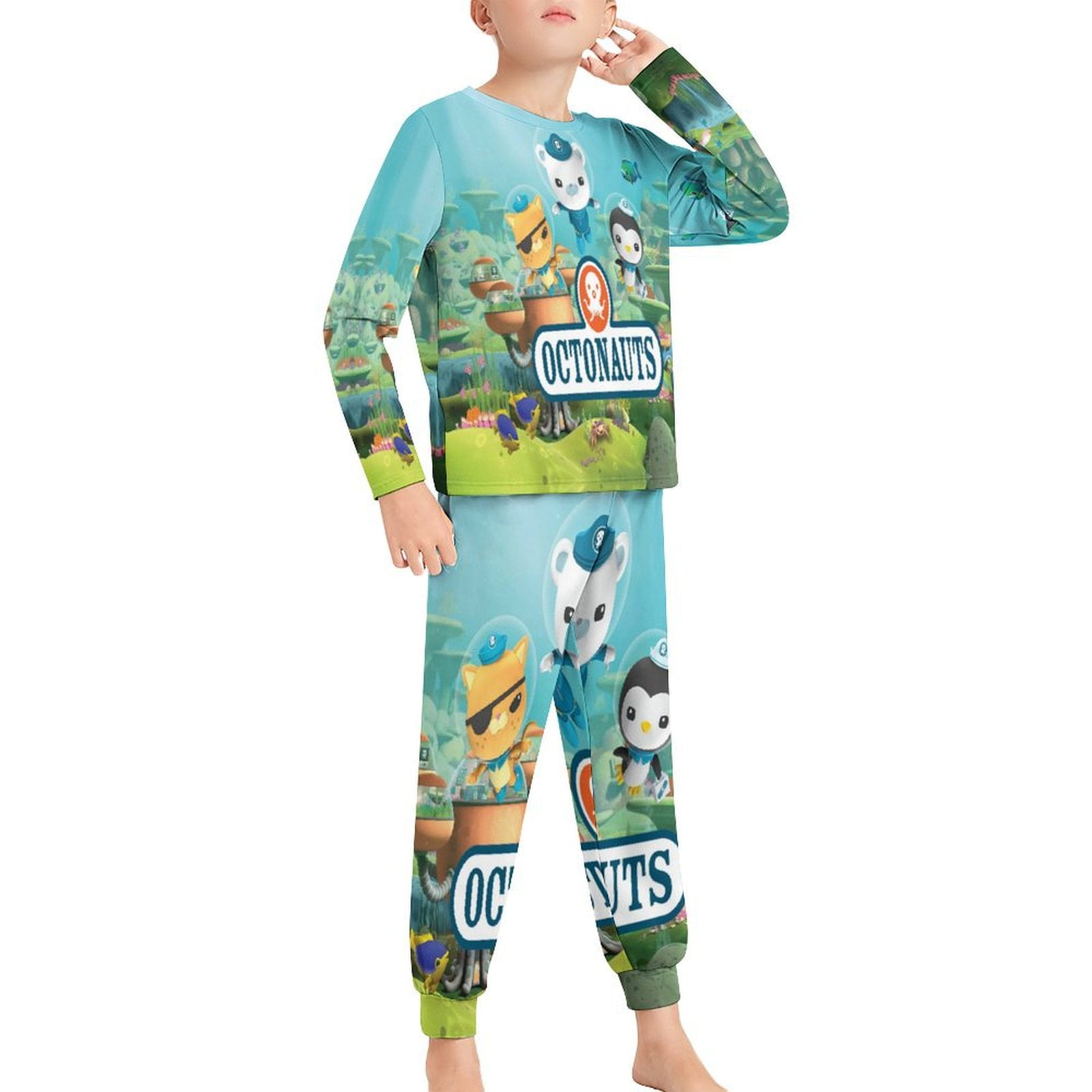 Kids Octonauts Pajama Long Sleeve Sleepwear Pant Set Cute Nightclothes ...