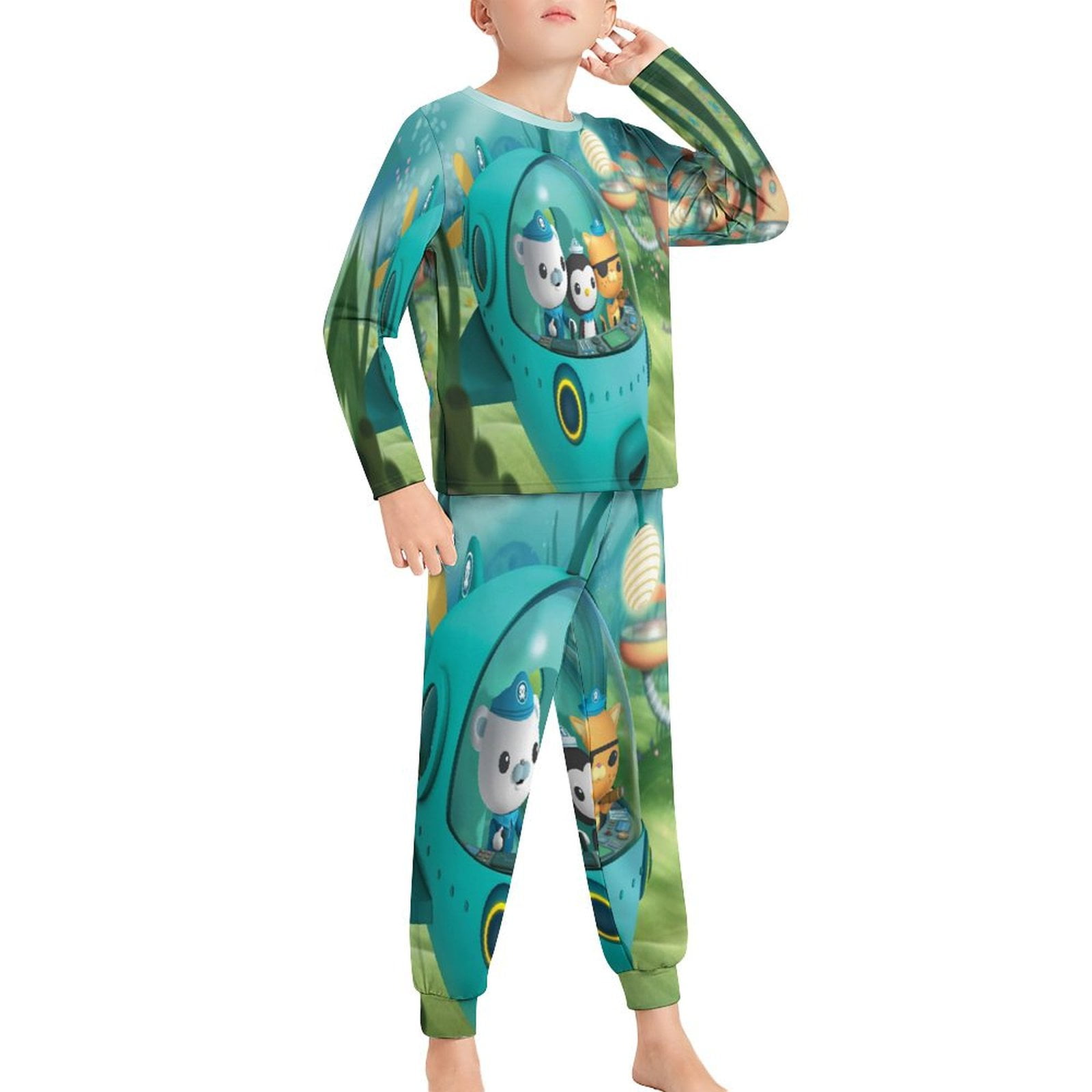 Kids Octonauts Pajama Long Sleeve Sleepwear Pant Set Cute Nightclothes ...