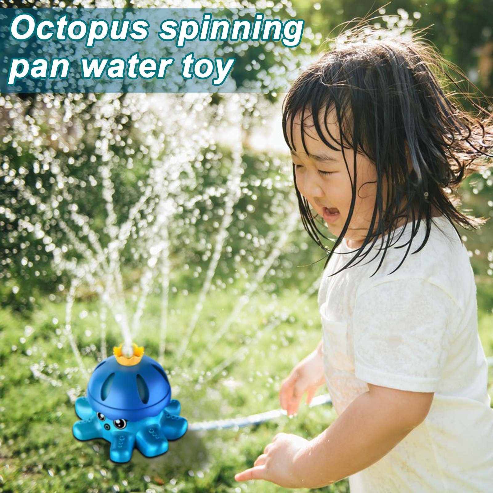 Kids Octopus Water Sprinkler Toy Rotating Yard Sprinkler for Fun Summer ...