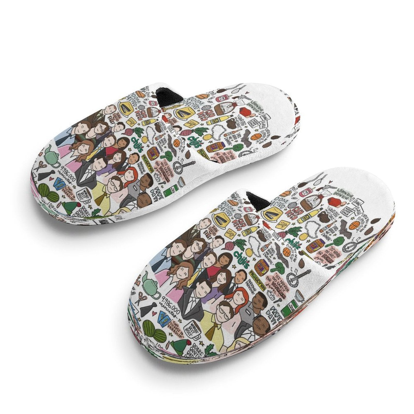 Kids Office TV Show Cotton Slippers Indoor Shoes Memory Foam Rubber ...
