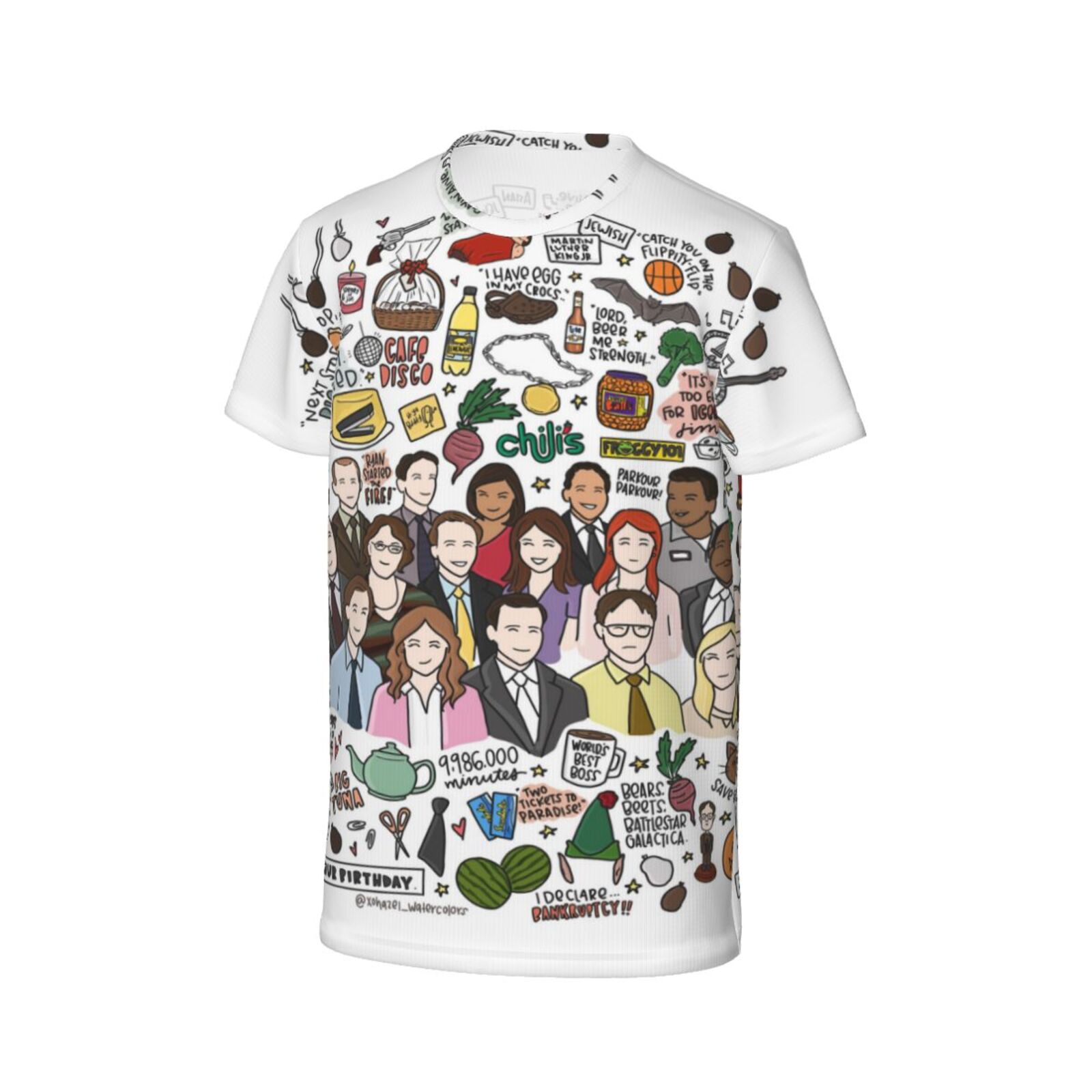 Kids Office TV Show Graphic Tees Funny Cartoon 3D Print Short Sleeve T ...