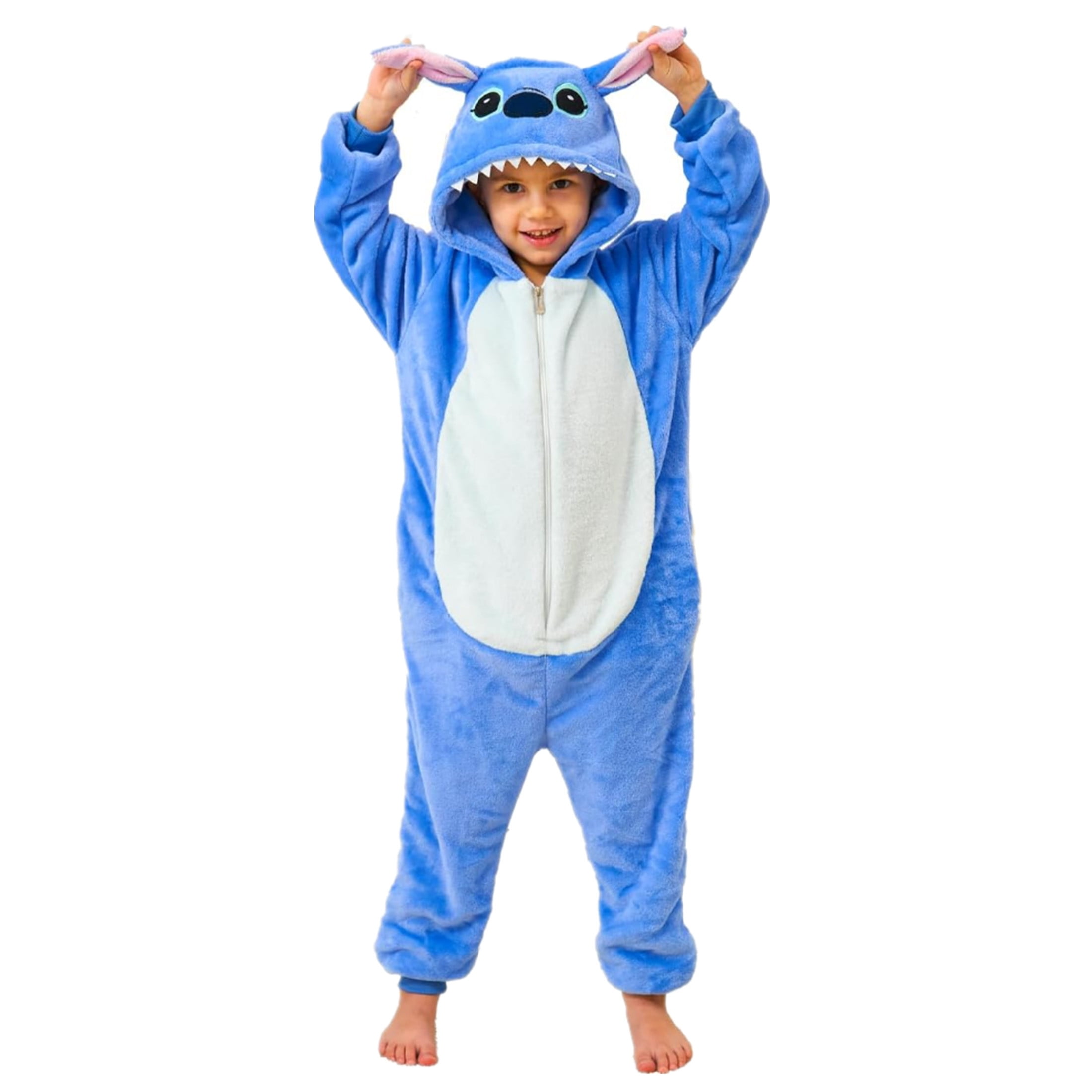 Kids One Piece Flannel Zip Cosplay Animal Costume Pajamas Home Clothing ...
