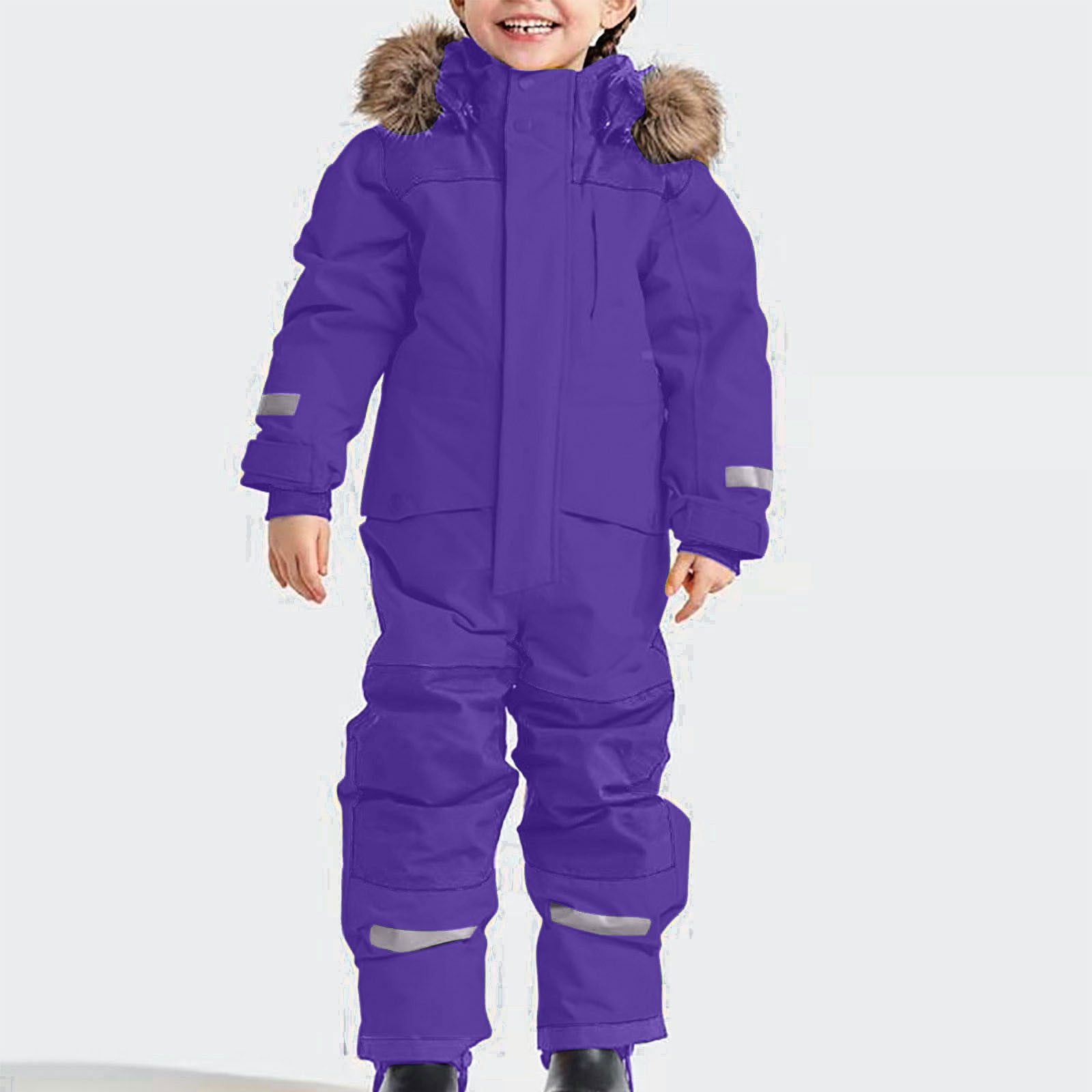Kids One Piece Snowsuit Waterproof Windproof Thermal Winter Snowsuit ...