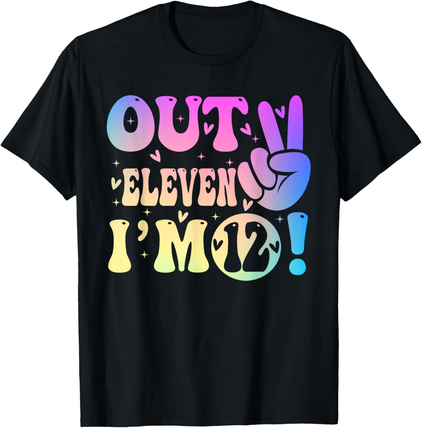 Kids Out Eleven I'm 12 Year Old Girl 12th Birthday Trendy T-Shirt mens ...