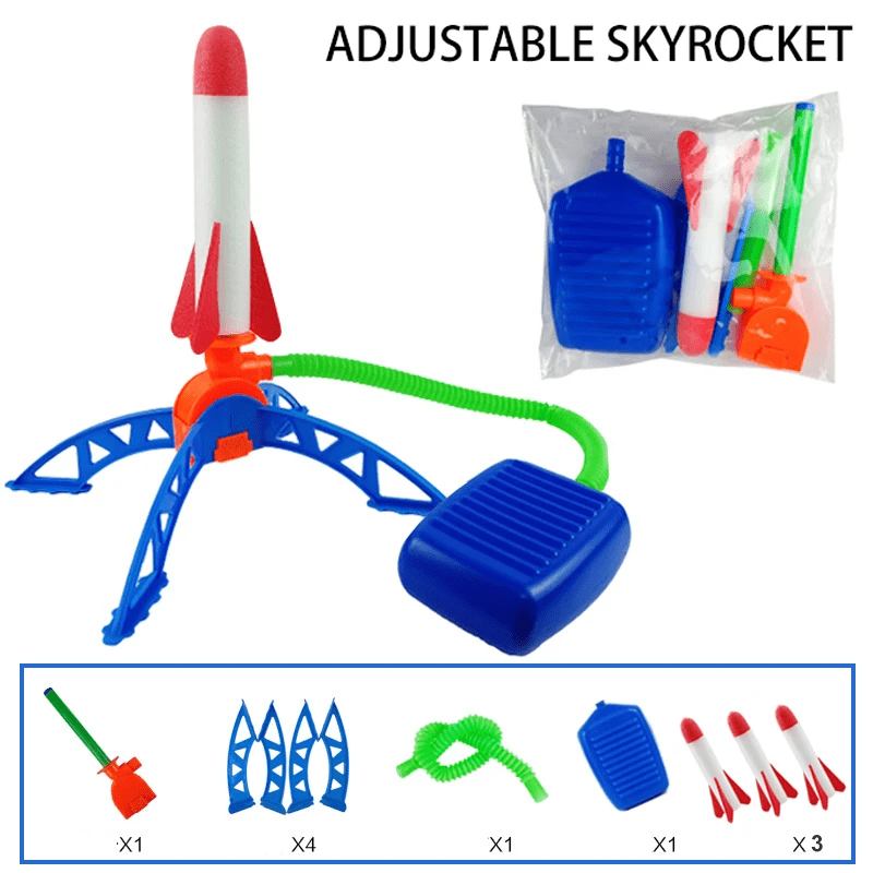 Kids Outdoor Rocket Foot Pump Outdoor Air Pressing Soaring Rocket Suit ...