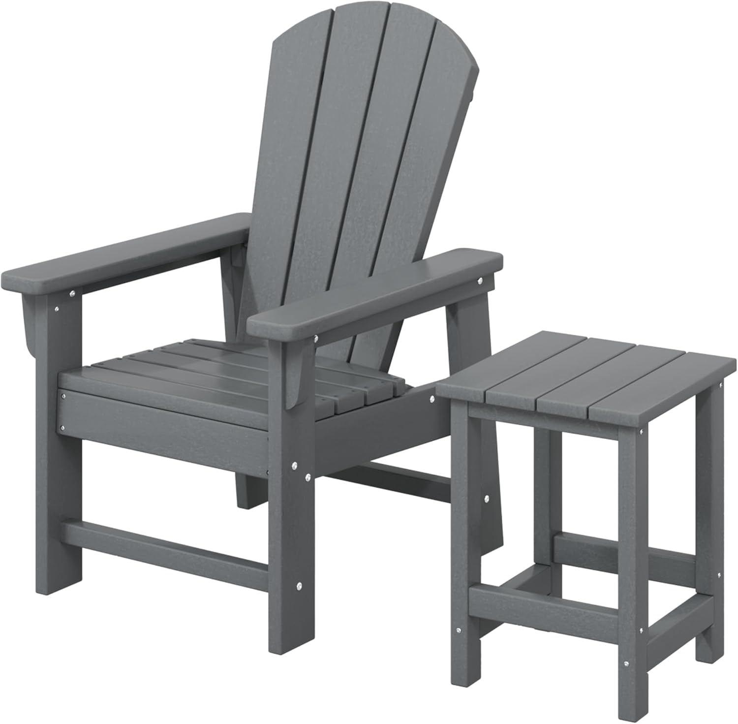 Kids Outdoor Table and Chairs, Plastic Outdoor Kids Chair Toddler 2PCS ...